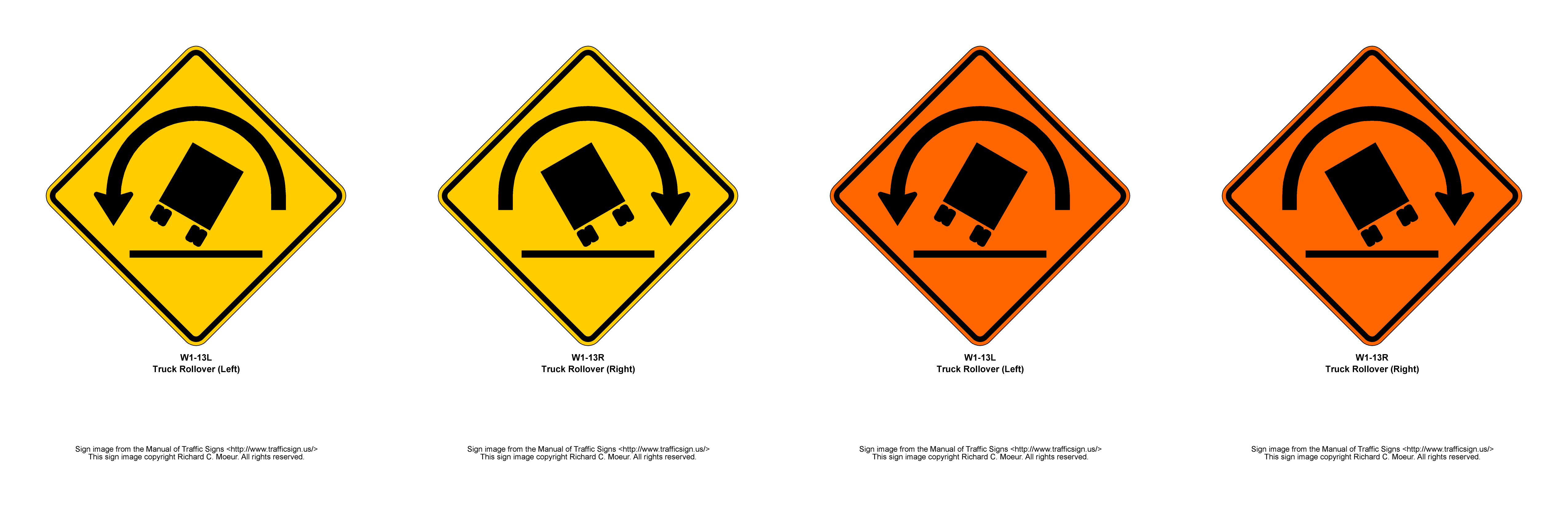 Manual of Traffic Signs - W1 Series Signs