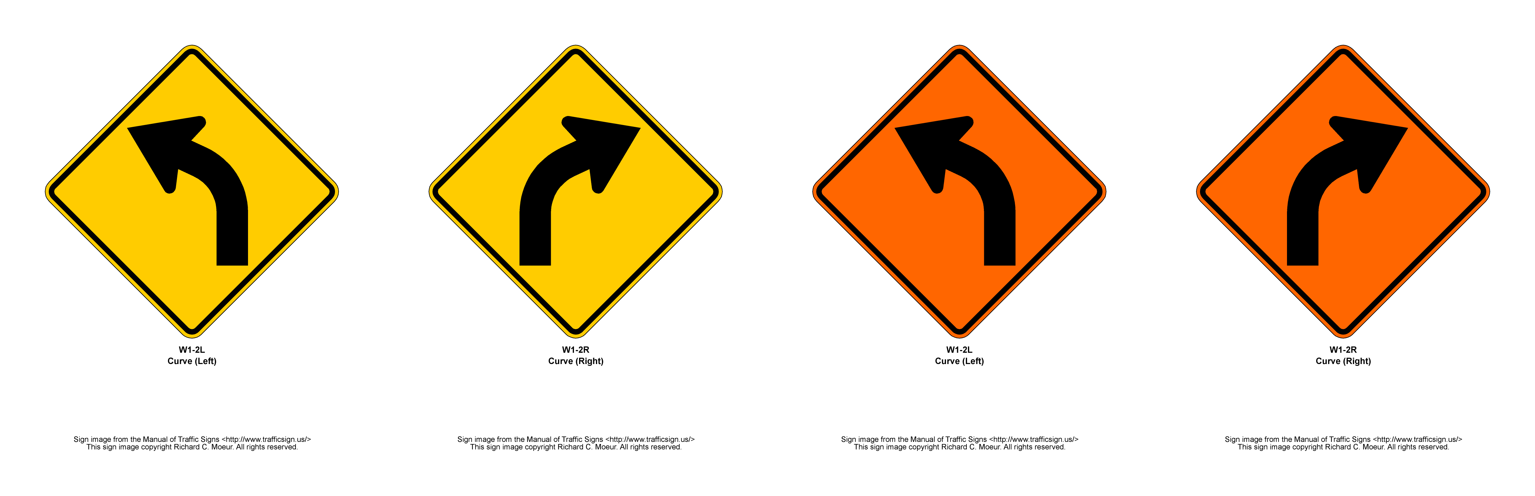 Manual of Traffic Signs - W1 Series Signs