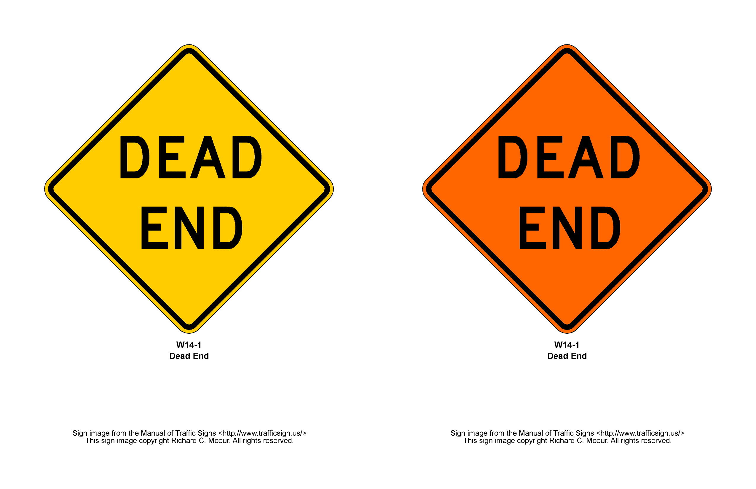 Manual Of Traffic Signs W14 Series Signs