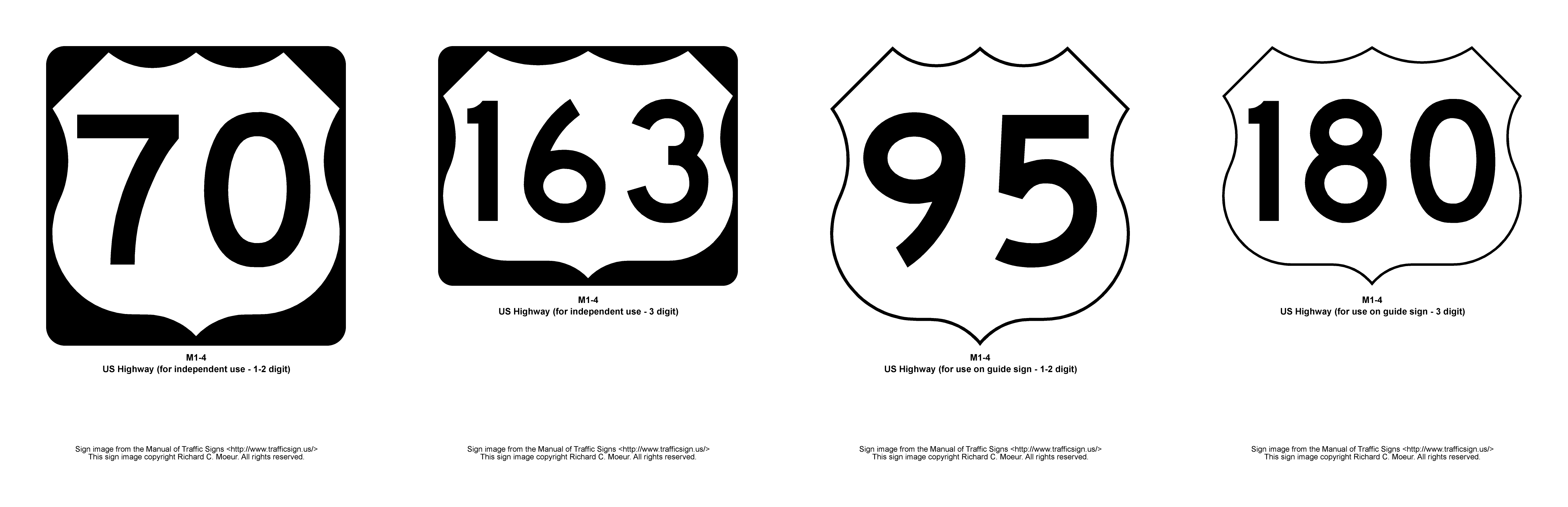 Manual of Traffic Signs - M1 Series Signs