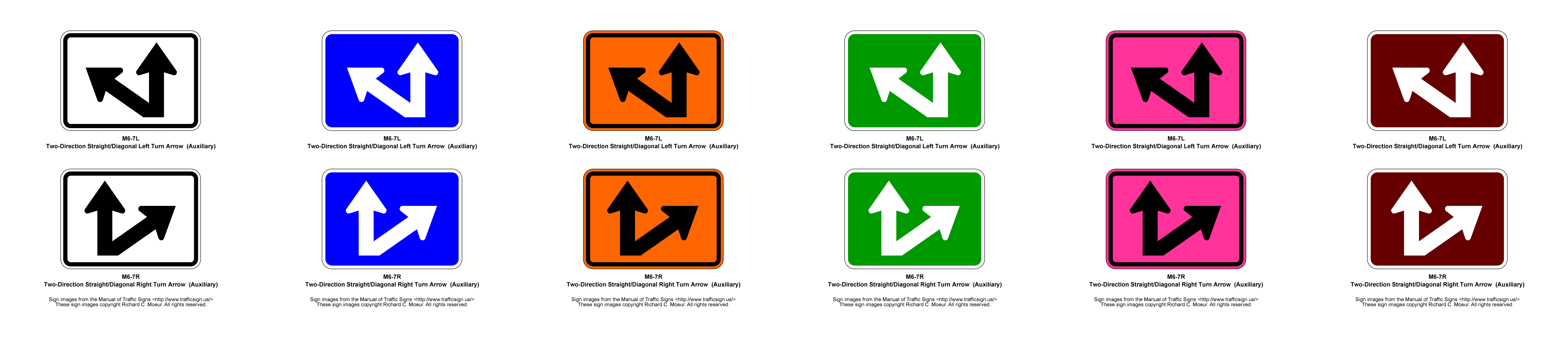 Manual of Traffic Signs - M6 Series Signs