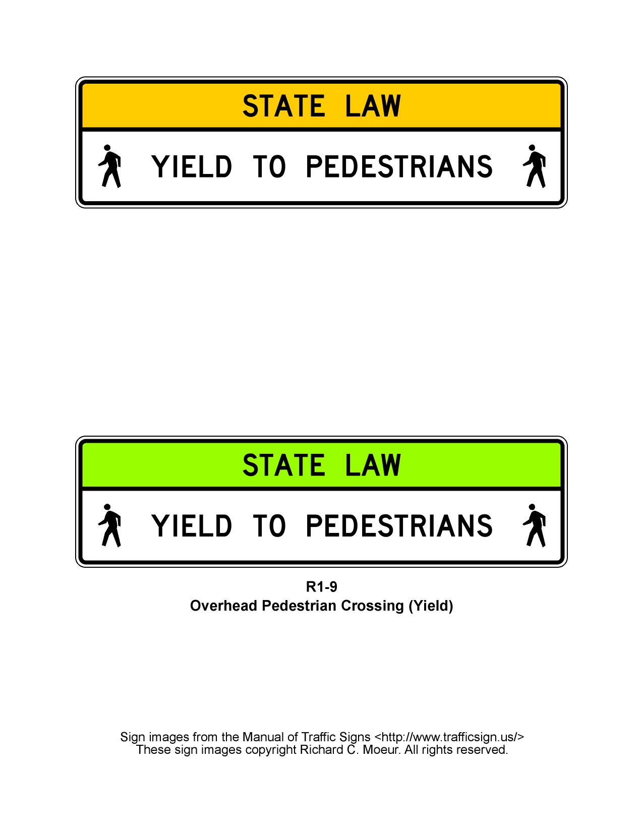 Manual of Traffic Signs - R1 Series Signs