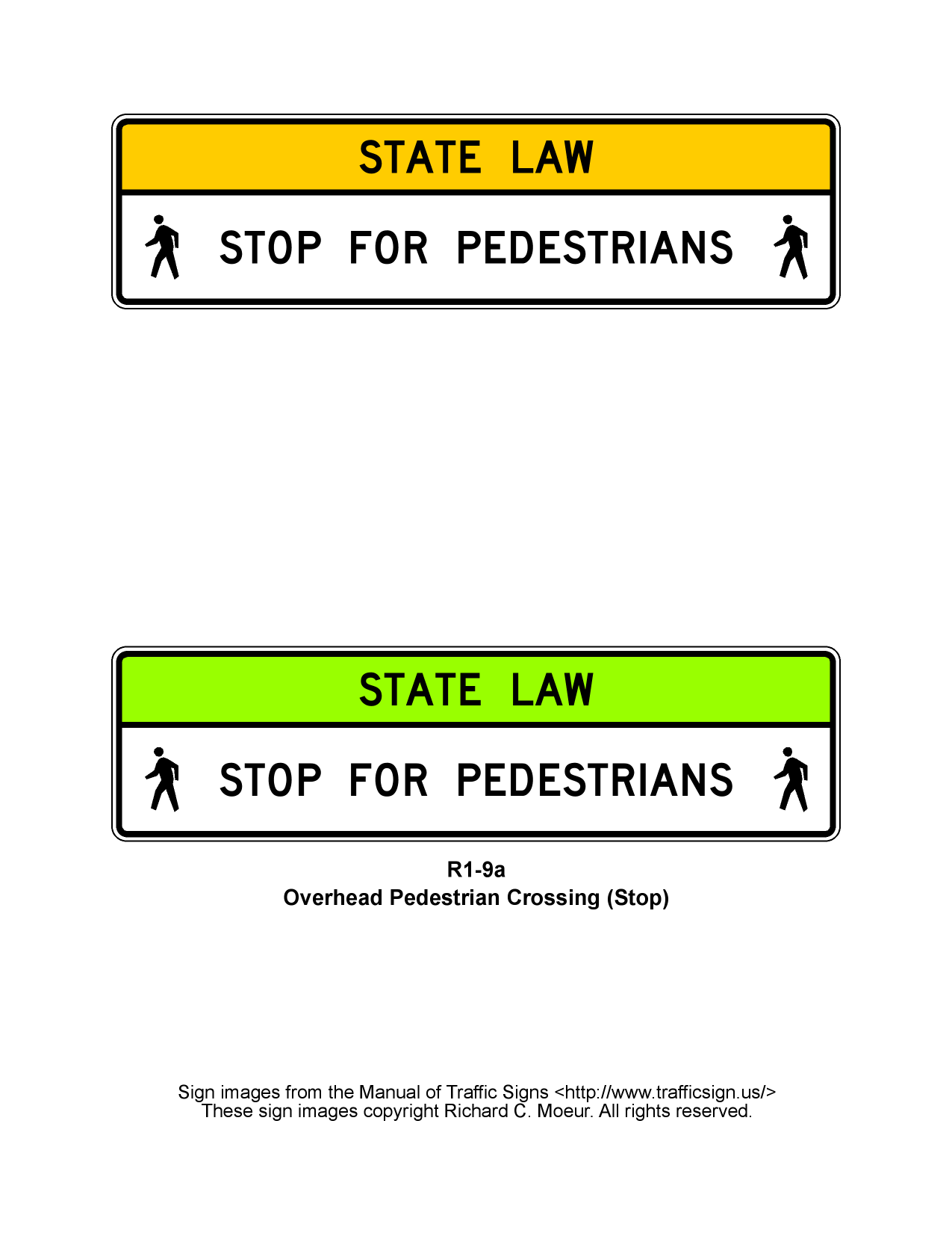 Manual of Traffic Signs - R1 Series Signs