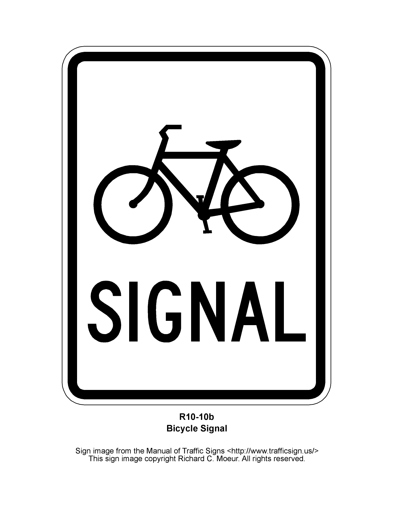 Manual of Traffic Signs - R10 Series Signs