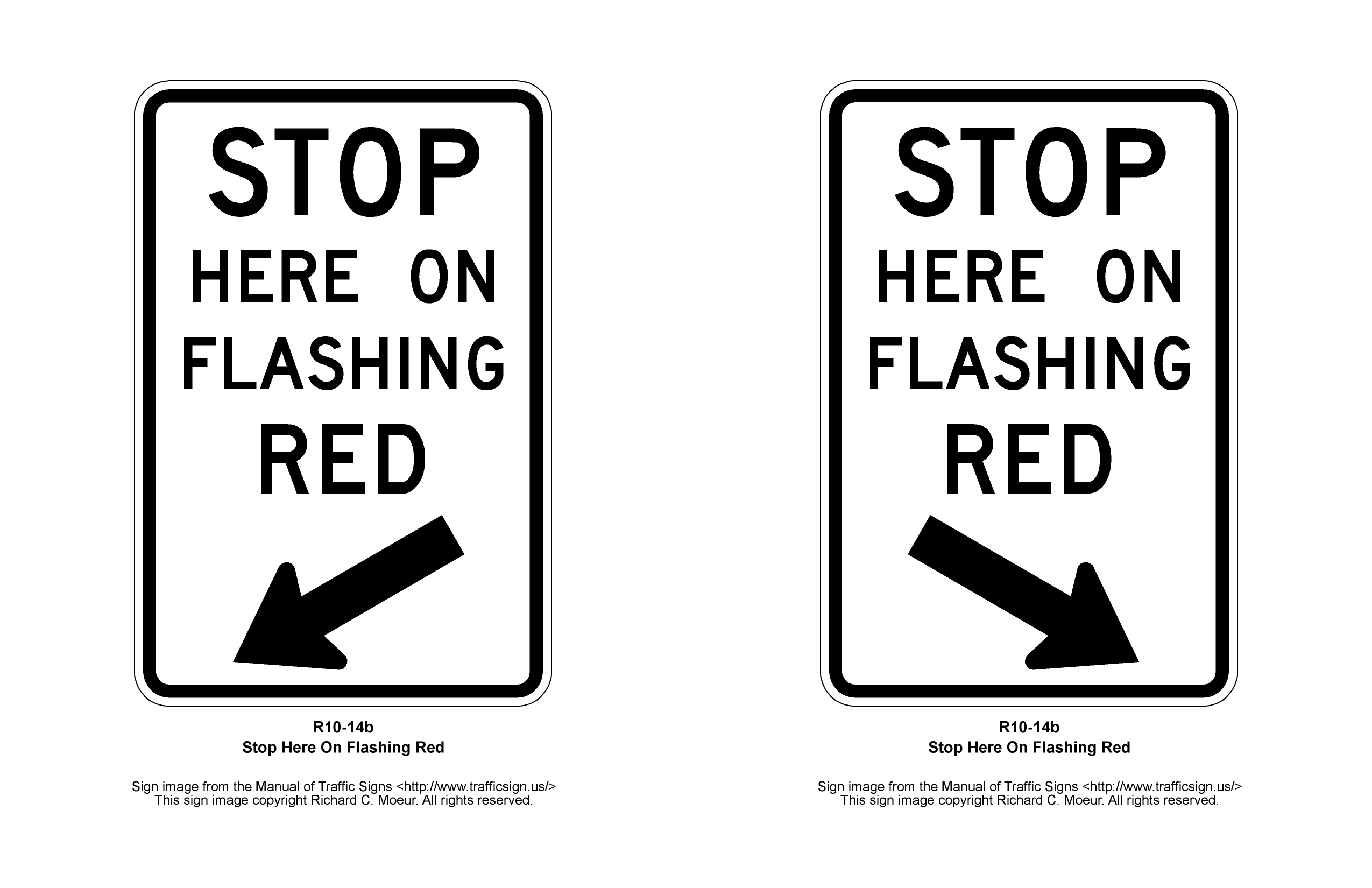 Manual of Traffic Signs - R10 Series Signs