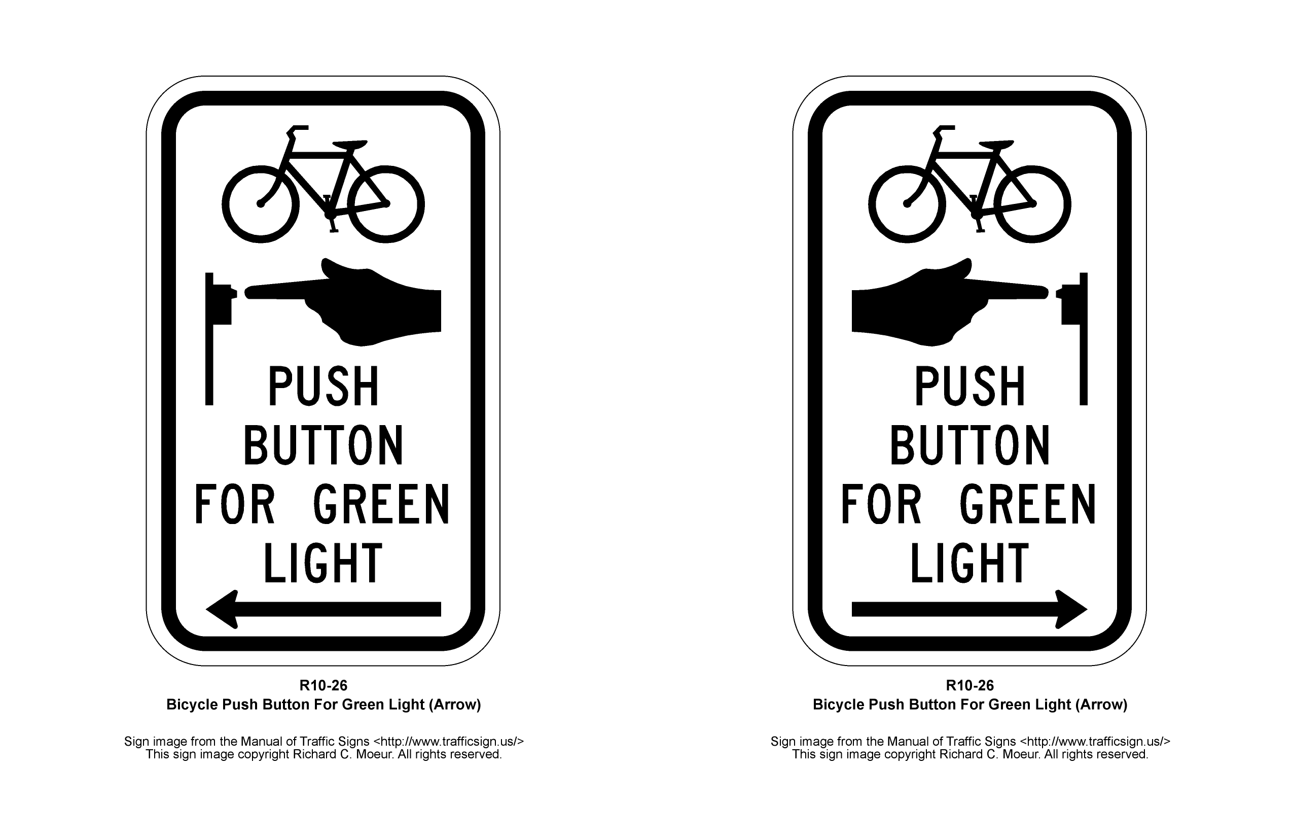 Manual of Traffic Signs - R10 Series Signs