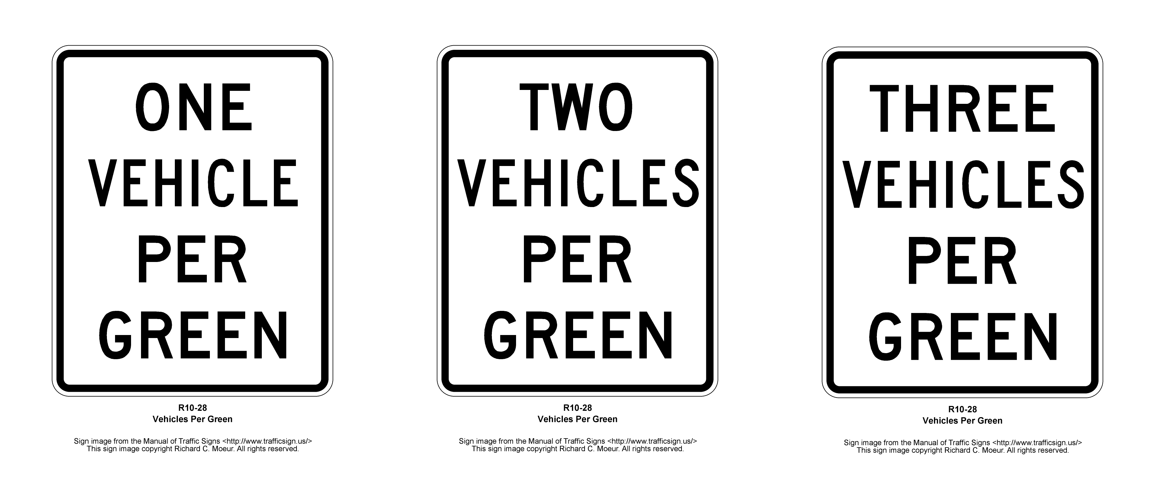 Manual of Traffic Signs - R10 Series Signs