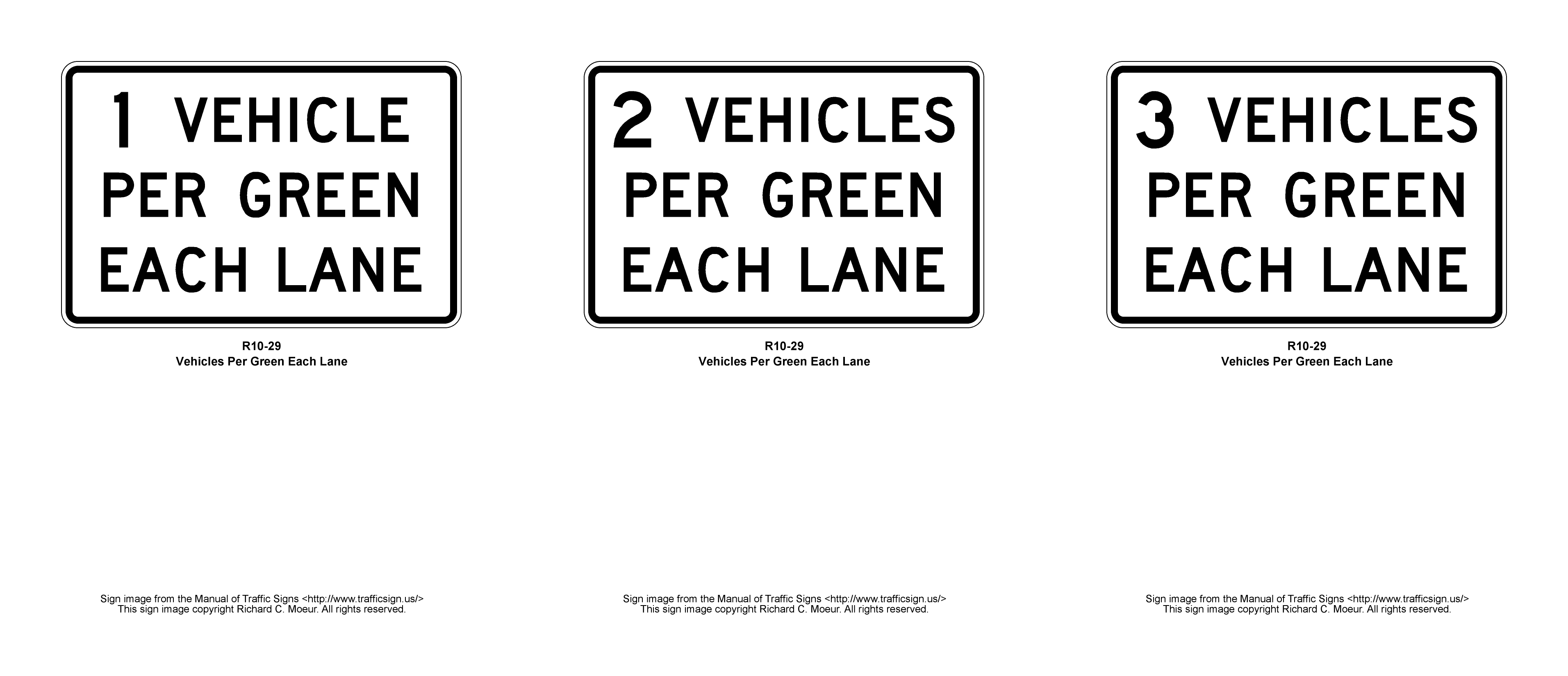 Manual of Traffic Signs - R10 Series Signs