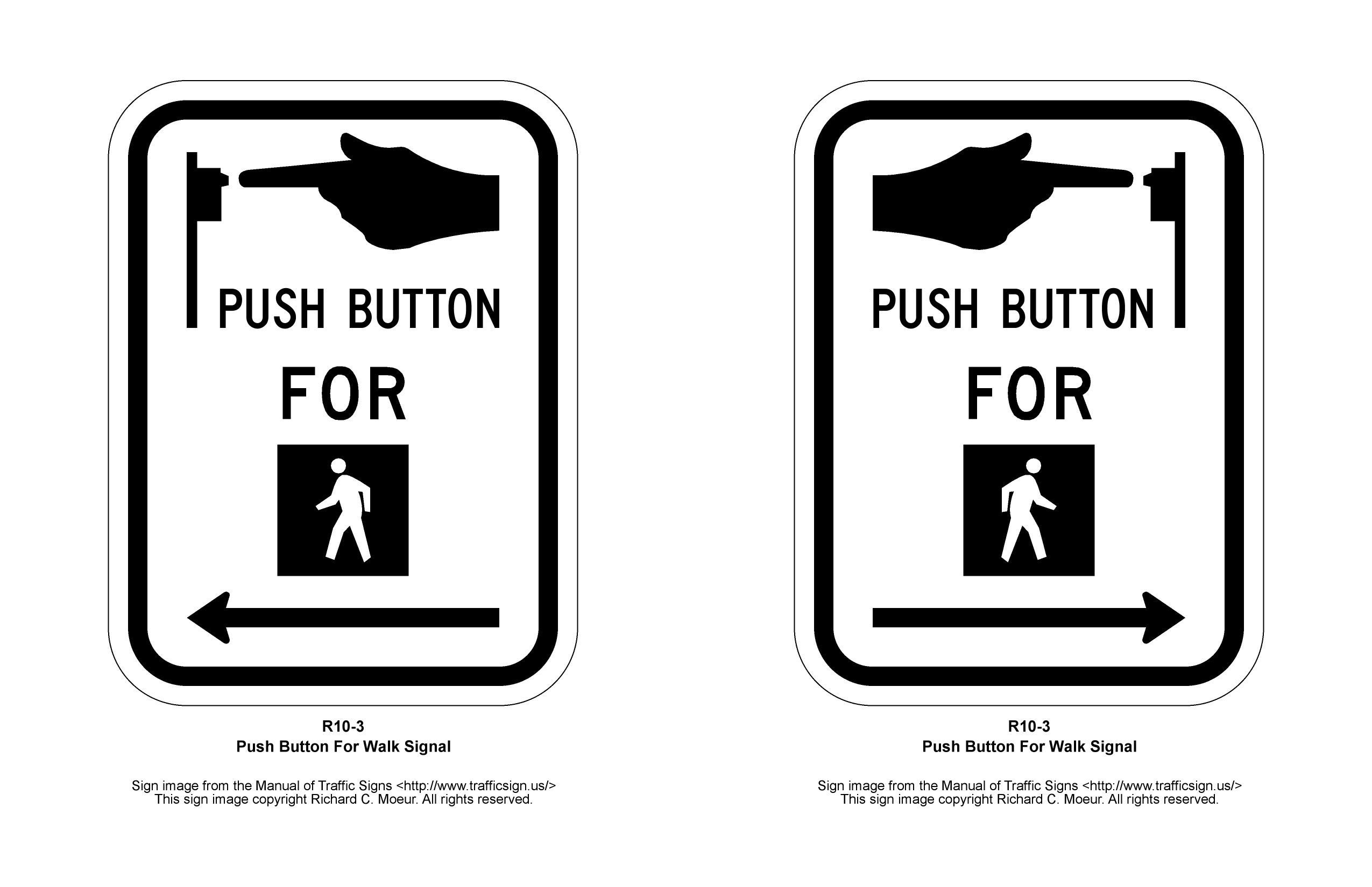 Manual of Traffic Signs - R10 Series Signs