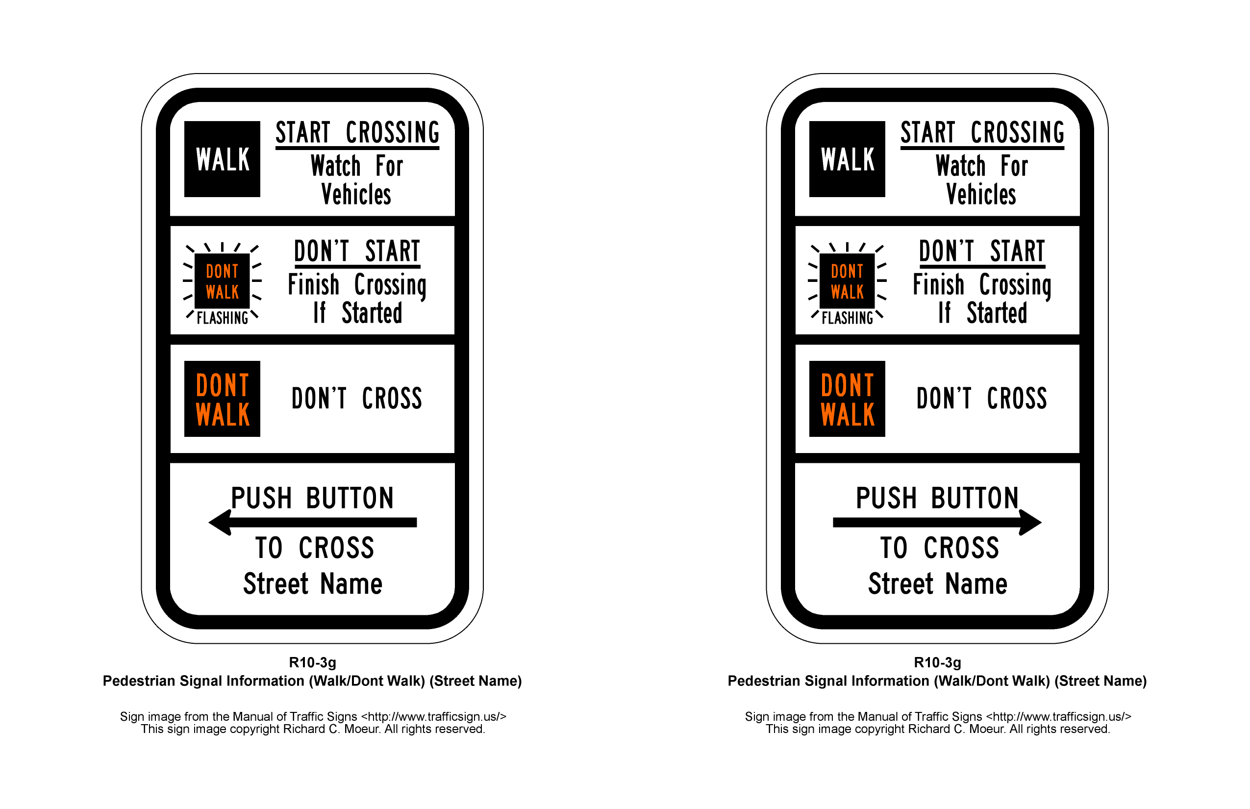 Manual of Traffic Signs - R10 Series Signs