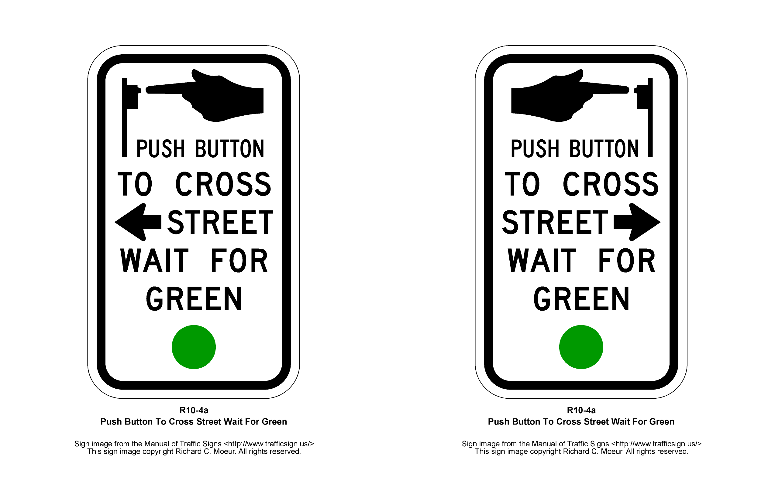 Manual of Traffic Signs - R10 Series Signs
