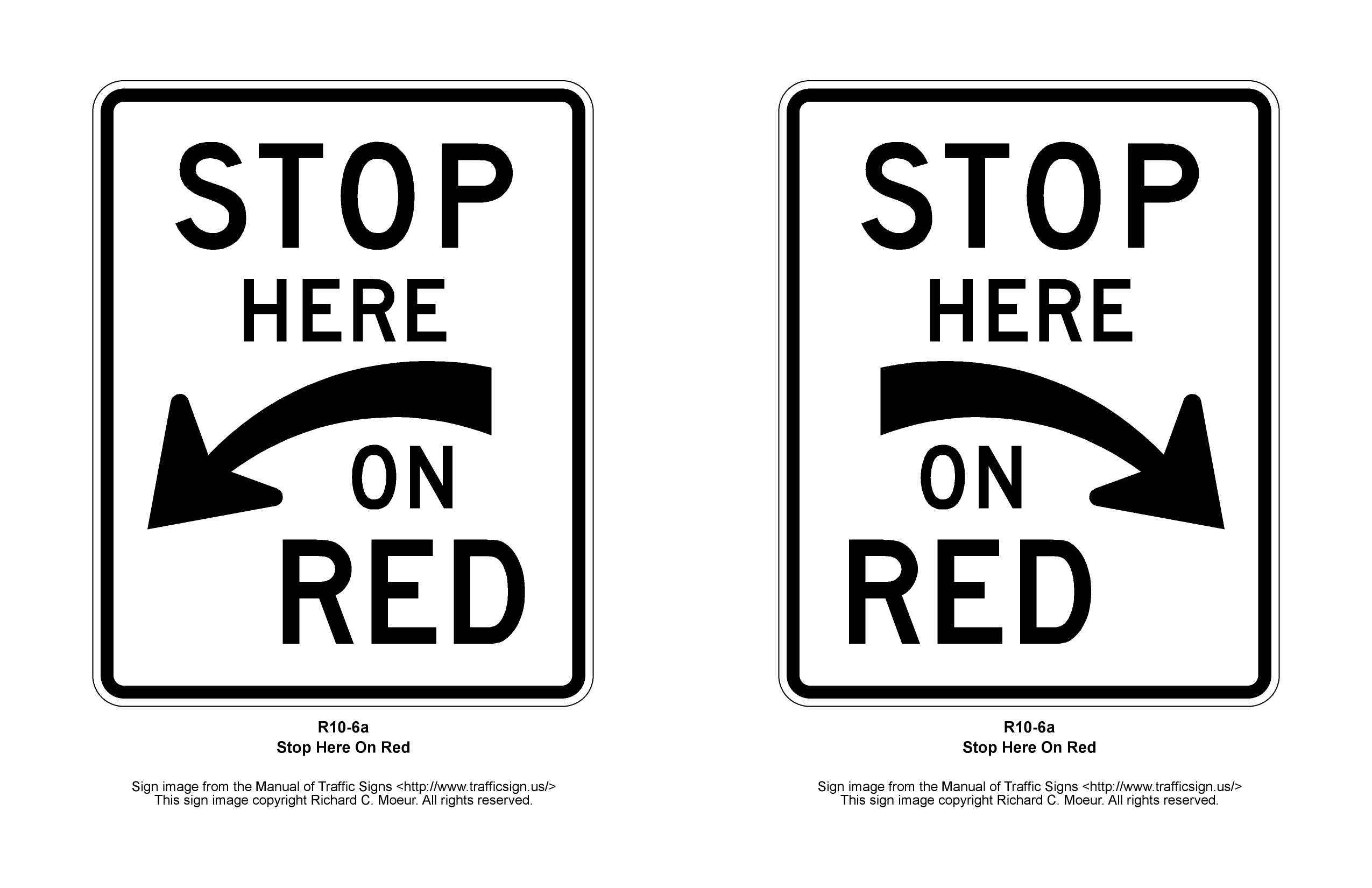 Manual of Traffic Signs - R10 Series Signs