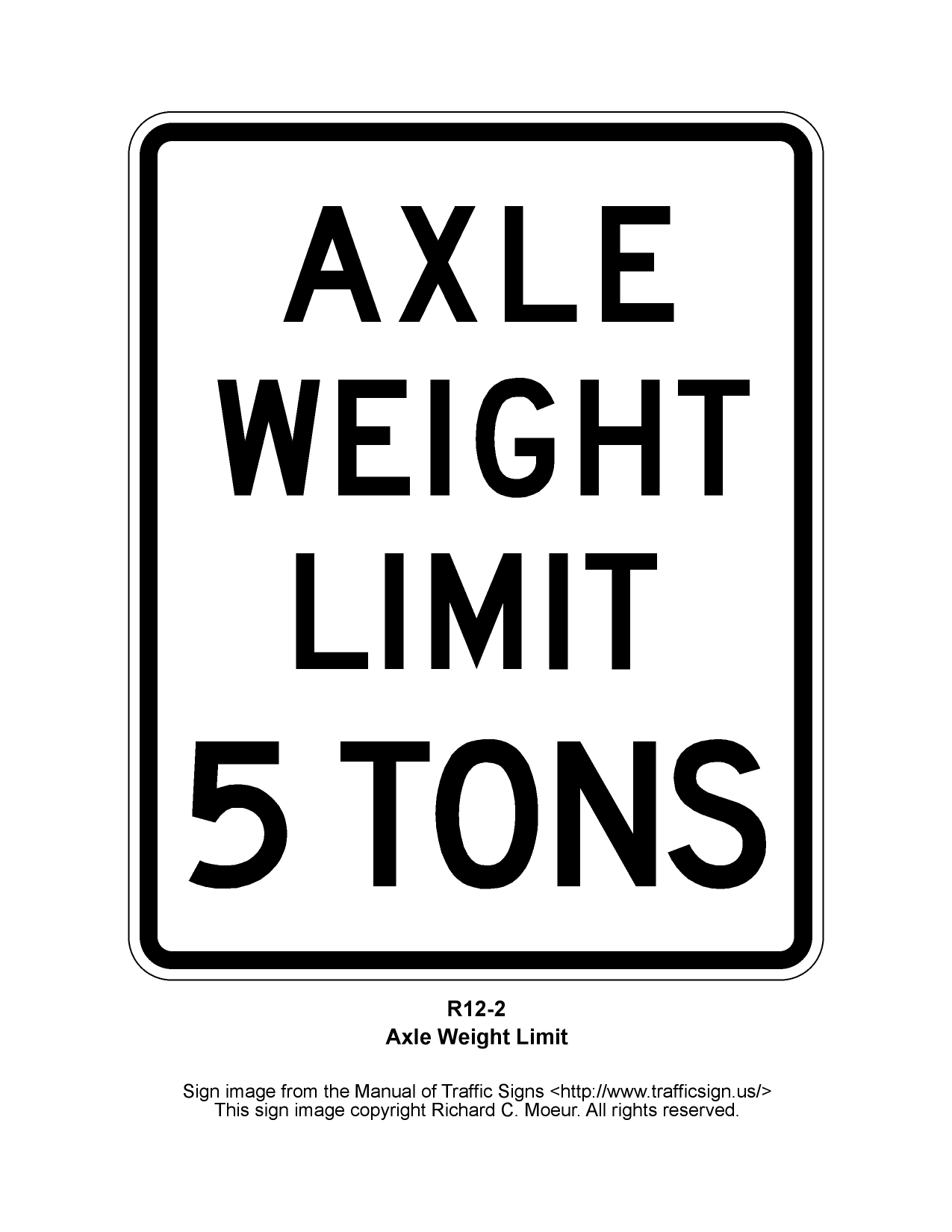 Manual of Traffic Signs - R12 Series Signs