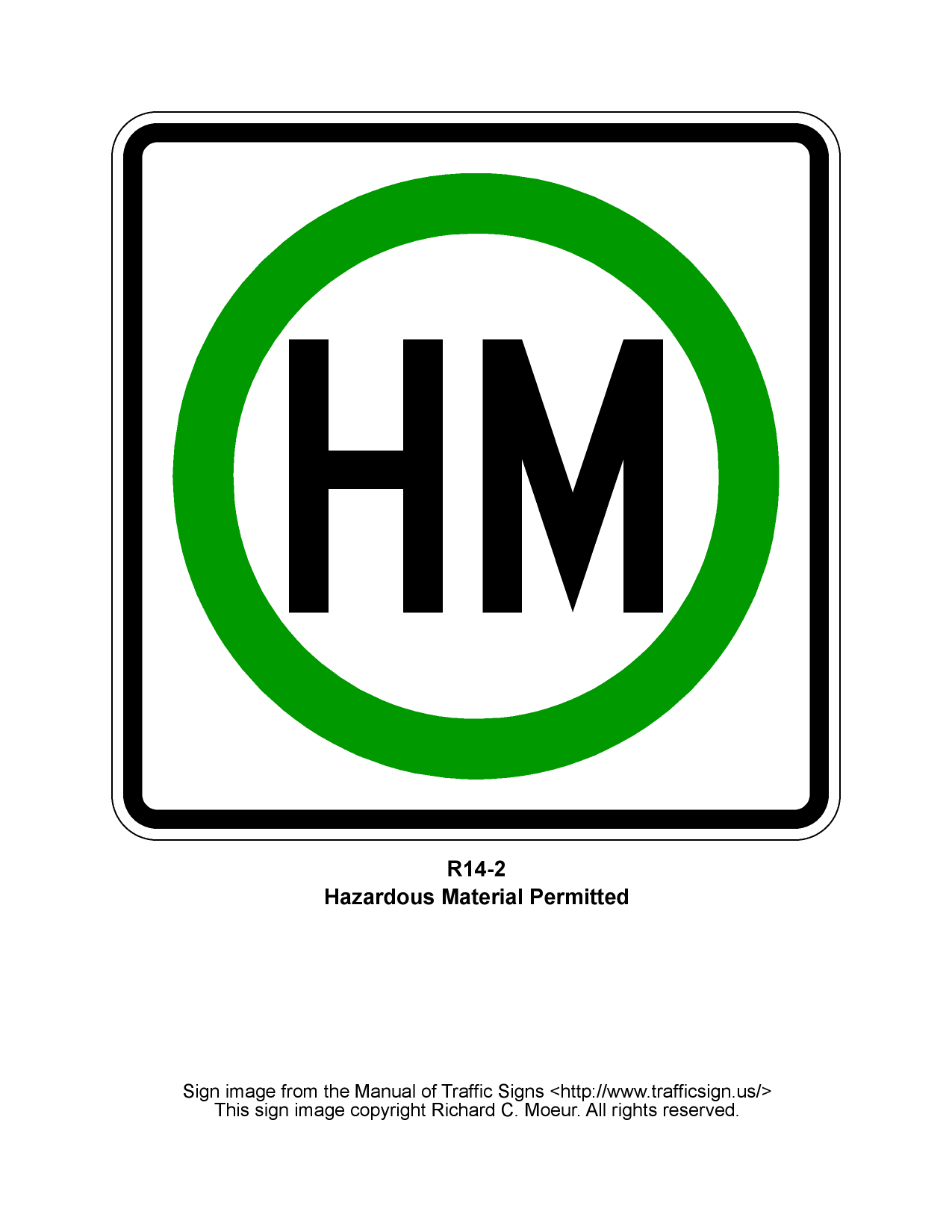 Manual of Traffic Signs - R14 Series Signs