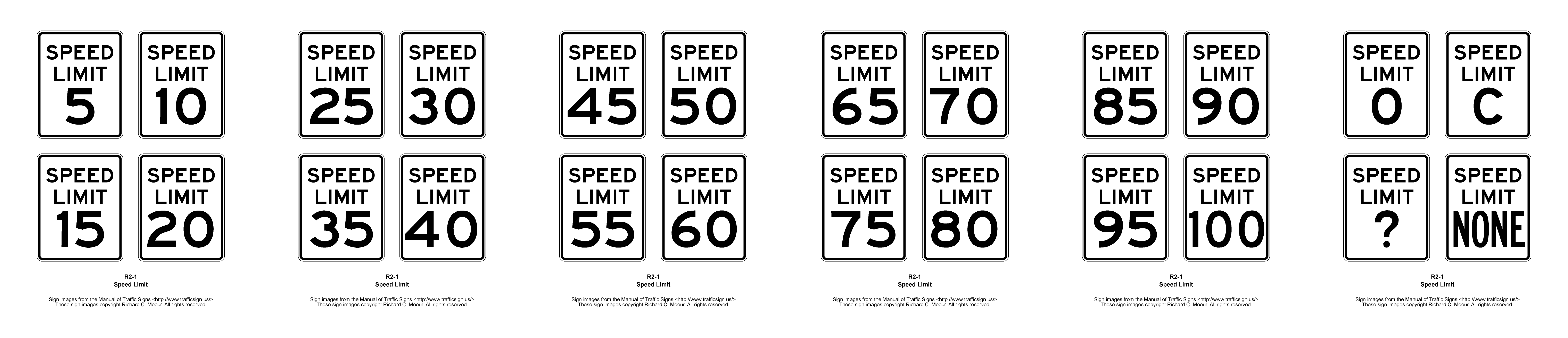 Manual of Traffic Signs - R2 Series Signs