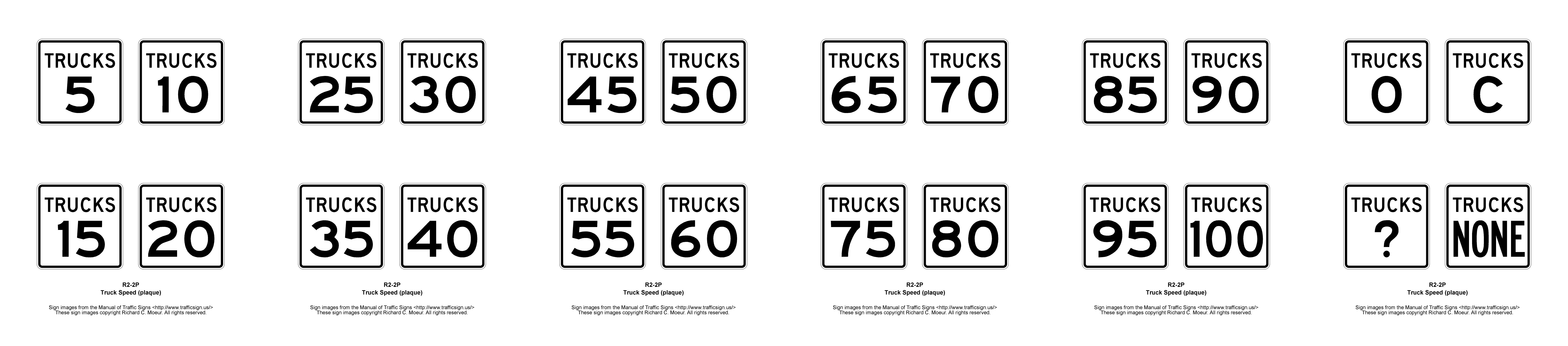 Manual of Traffic Signs - R2 Series Signs