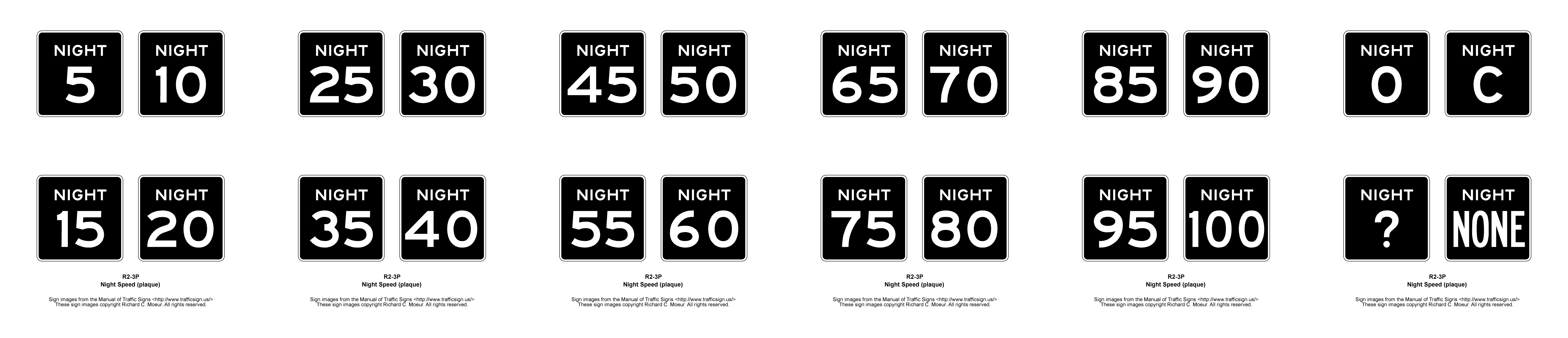Manual of Traffic Signs - R2 Series Signs