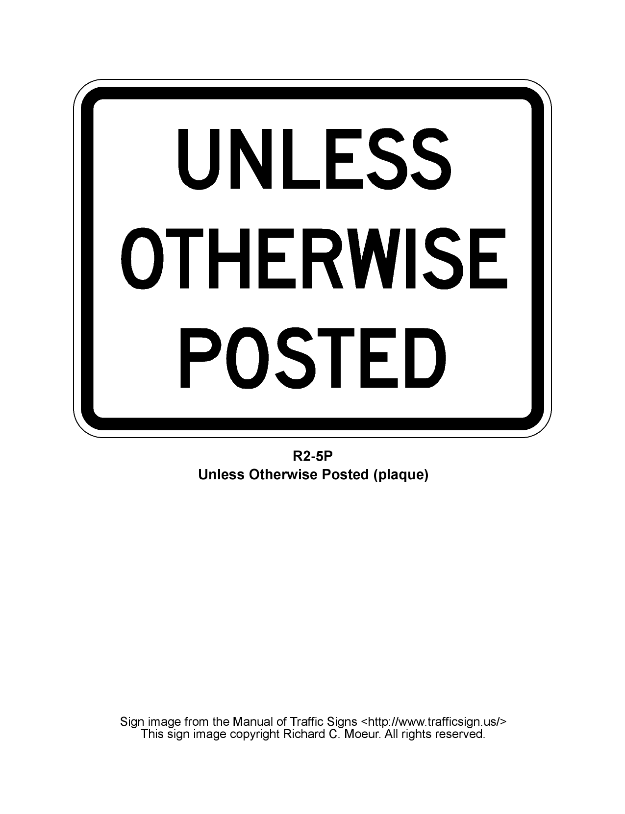 Manual of Traffic Signs - R2 Series Signs