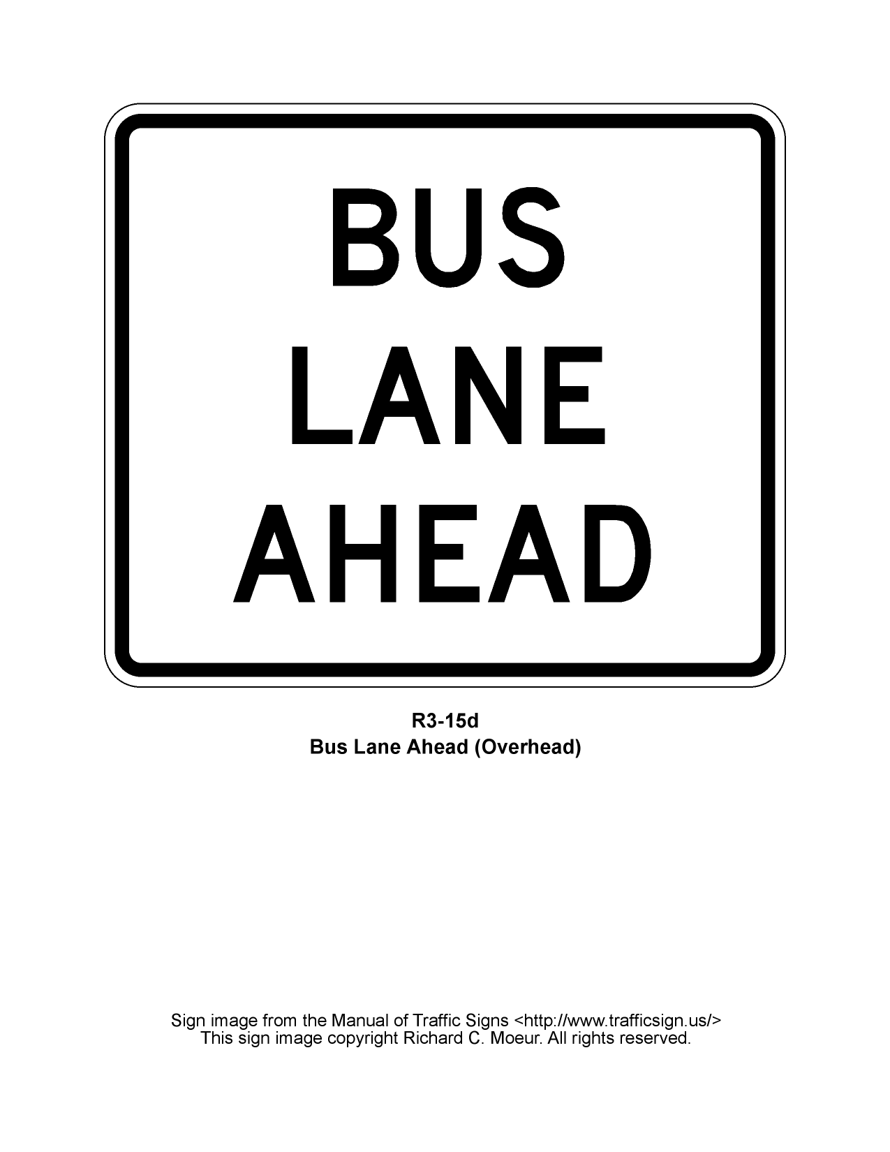 Manual of Traffic Signs - R3 Series Signs