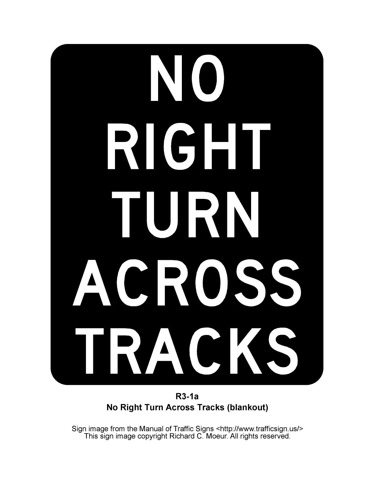 Manual of Traffic Signs - R3 Series Signs