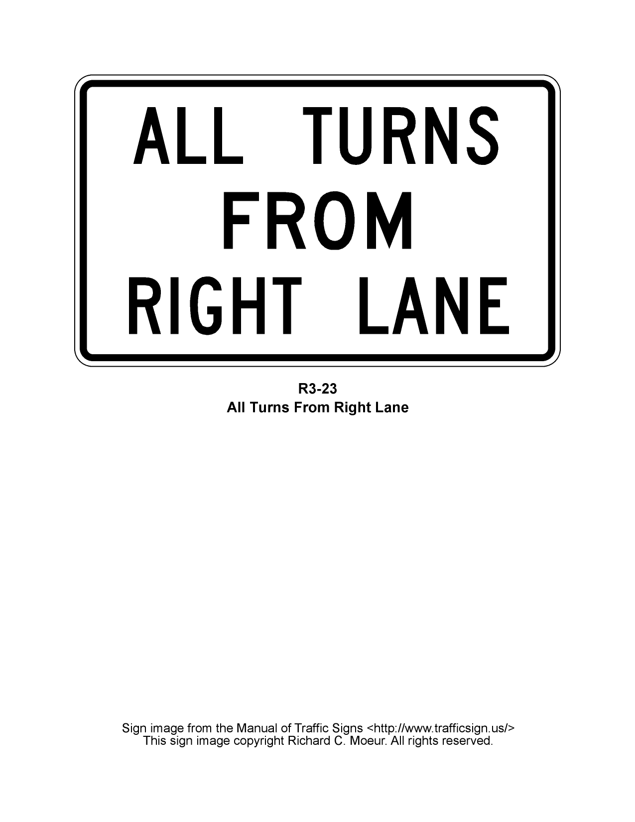 Manual of Traffic Signs - R3 Series Signs