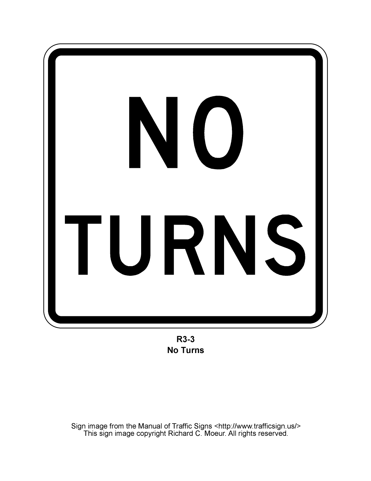 Manual of Traffic Signs - R3 Series Signs