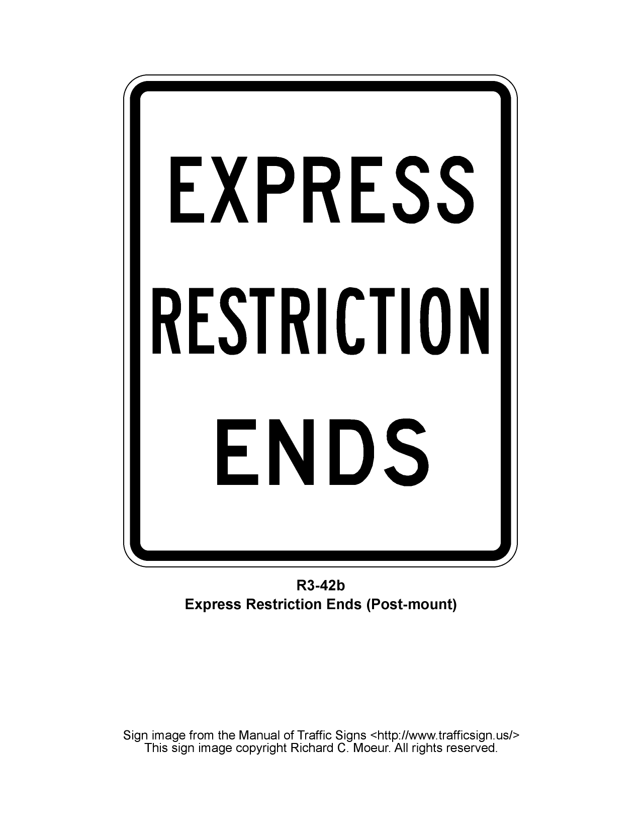 Manual of Traffic Signs - R3 Series Signs
