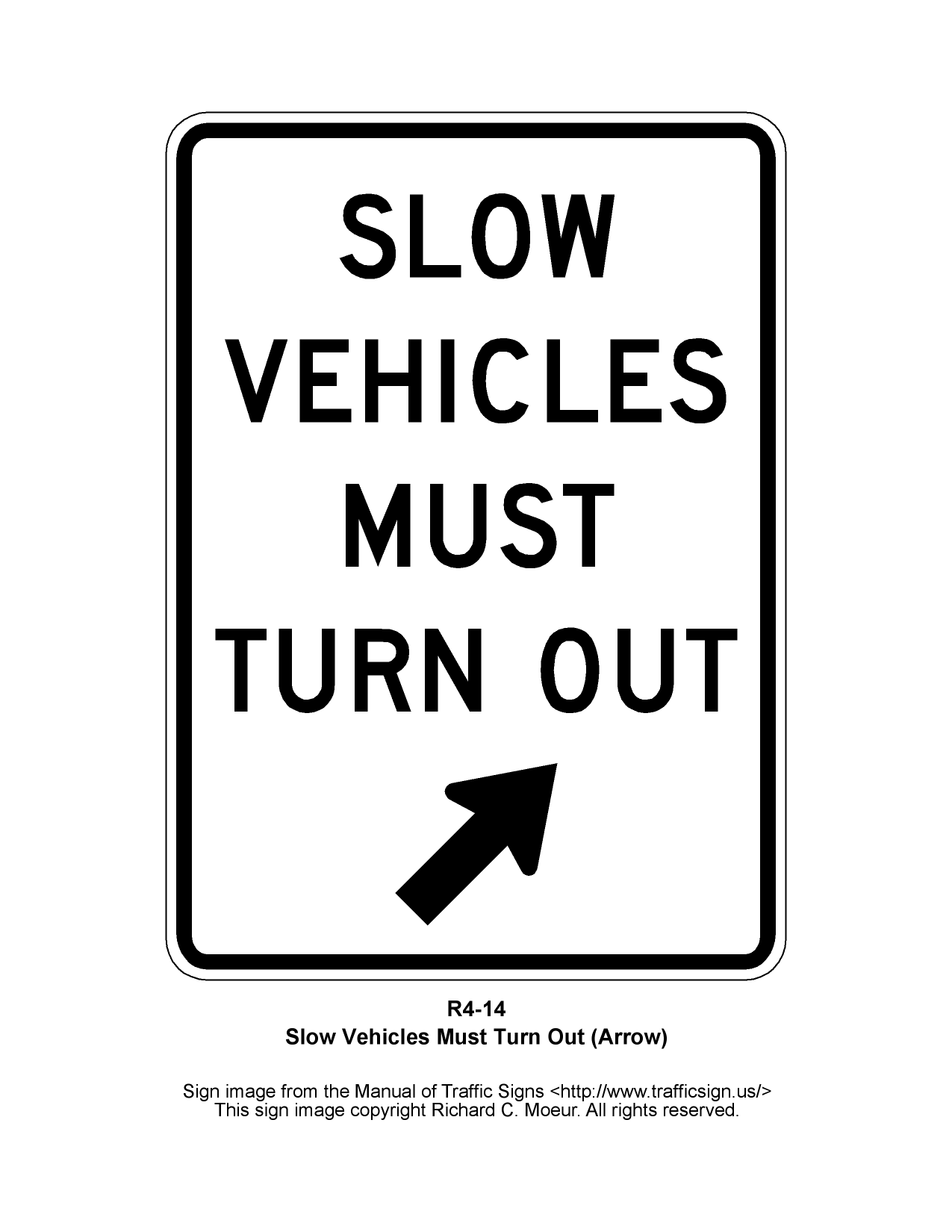 Manual of Traffic Signs - R4 Series Signs