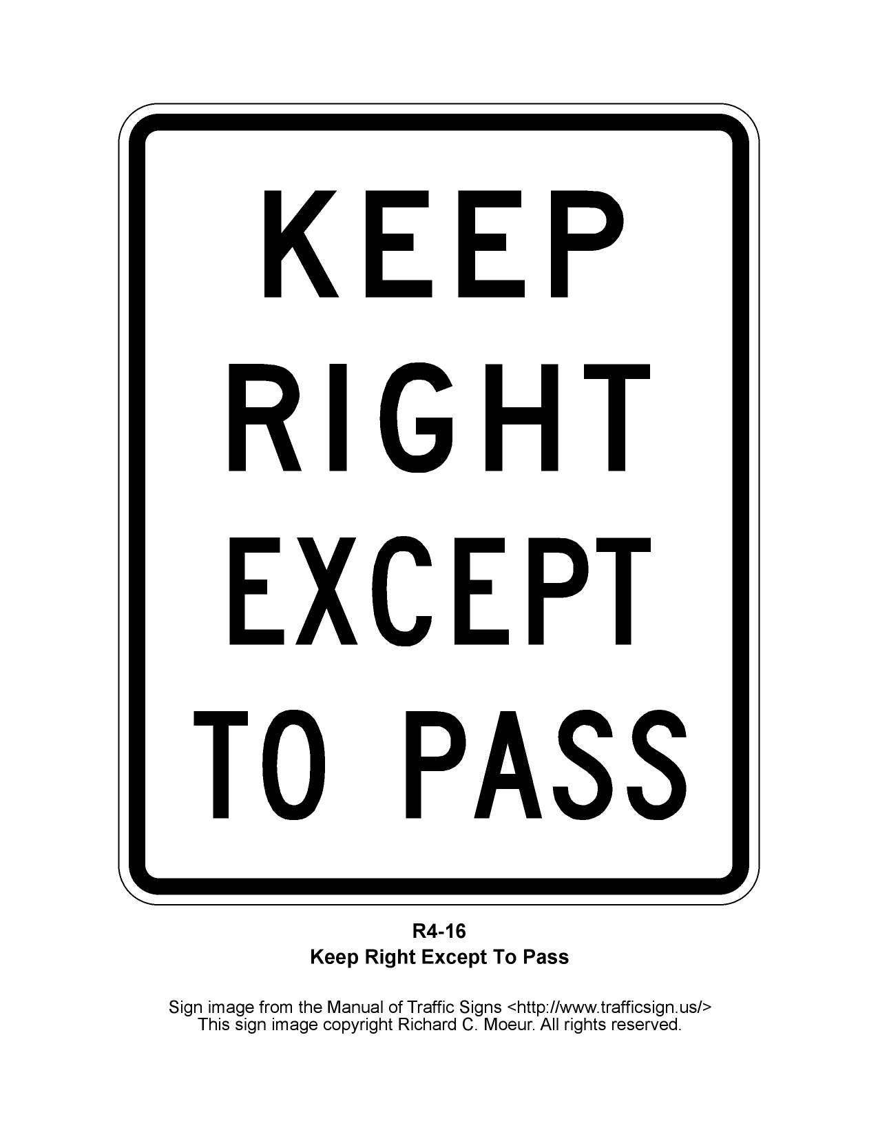 Manual of Traffic Signs - R4 Series Signs