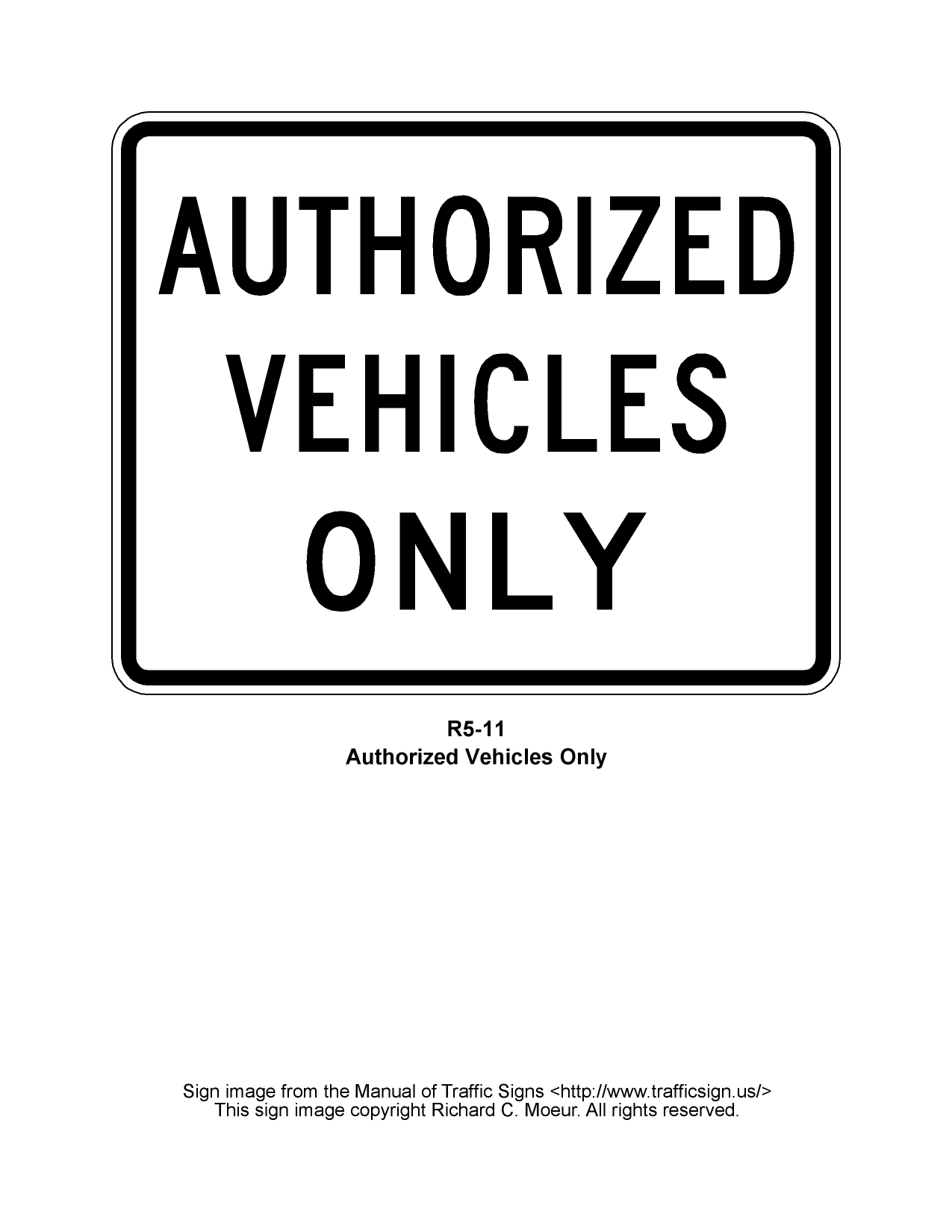 Manual of Traffic Signs - R5 Series Signs