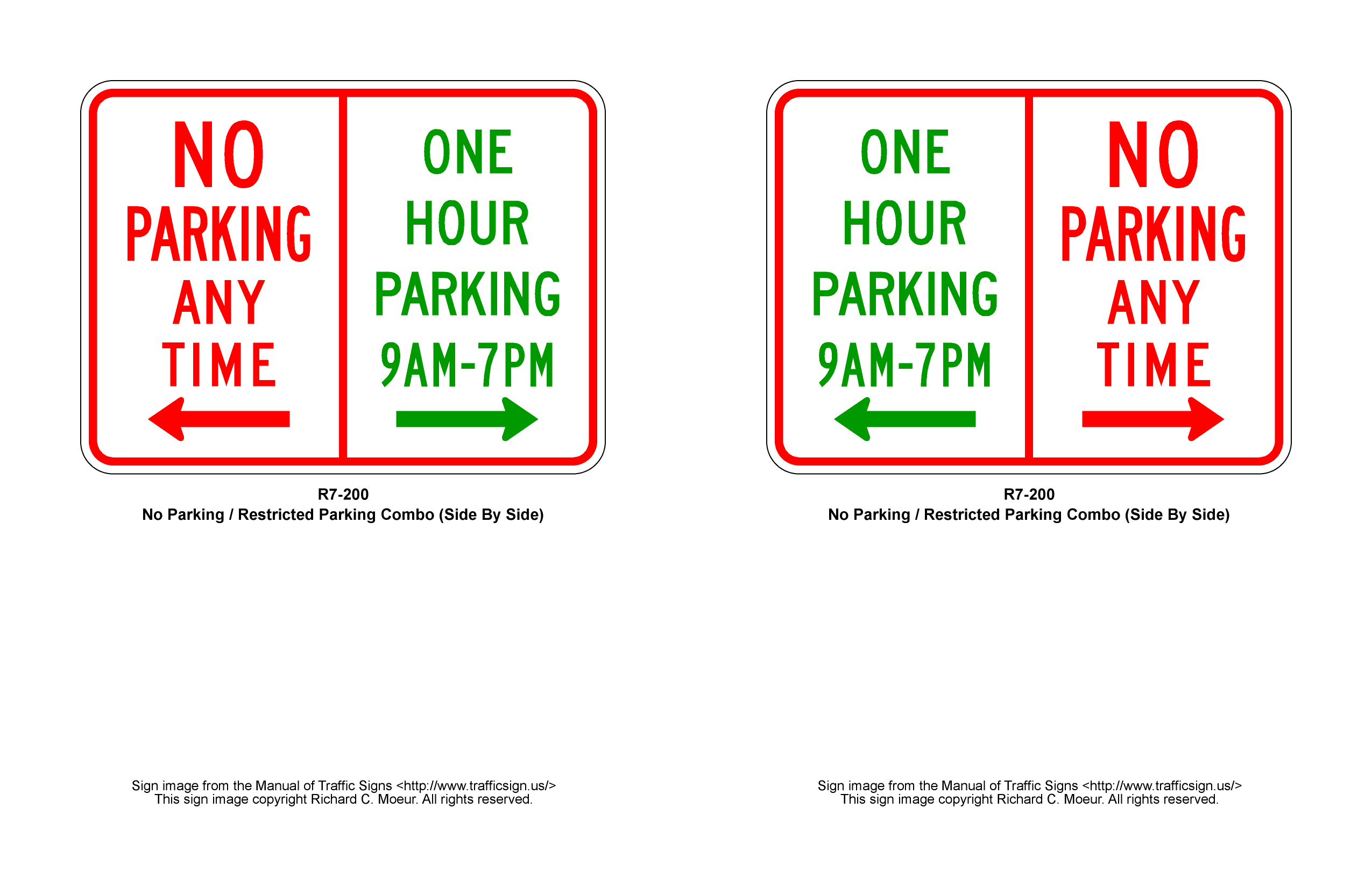 Manual of Traffic Signs - R7 Series Signs