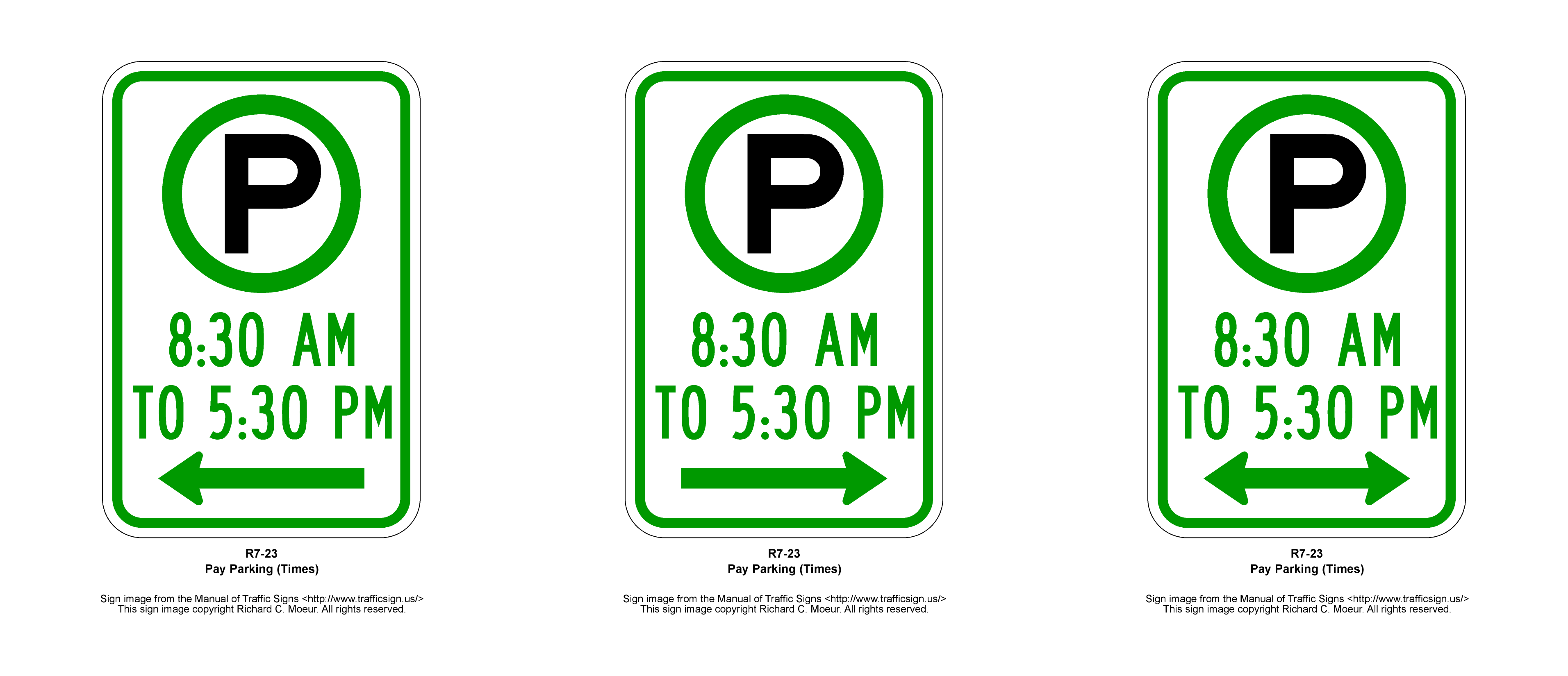 Manual of Traffic Signs - R7 Series Signs