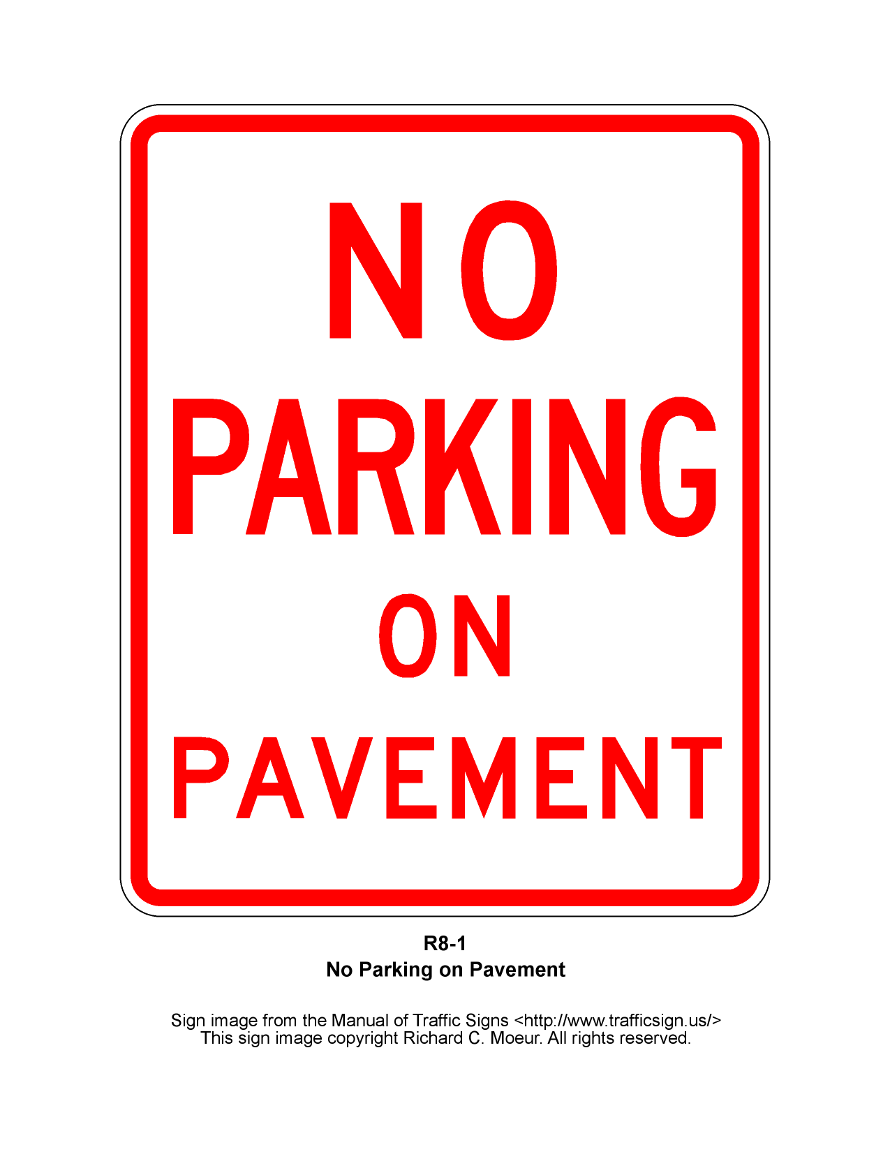 Manual of Traffic Signs - R8 Series Signs