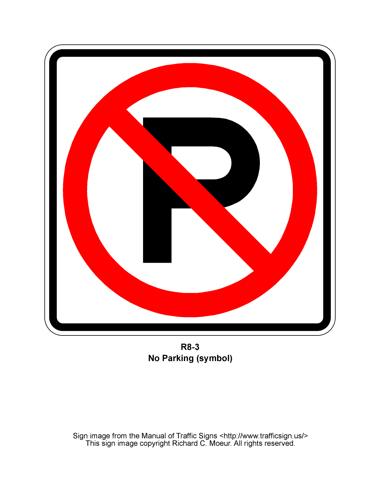Manual of Traffic Signs - R8 Series Signs