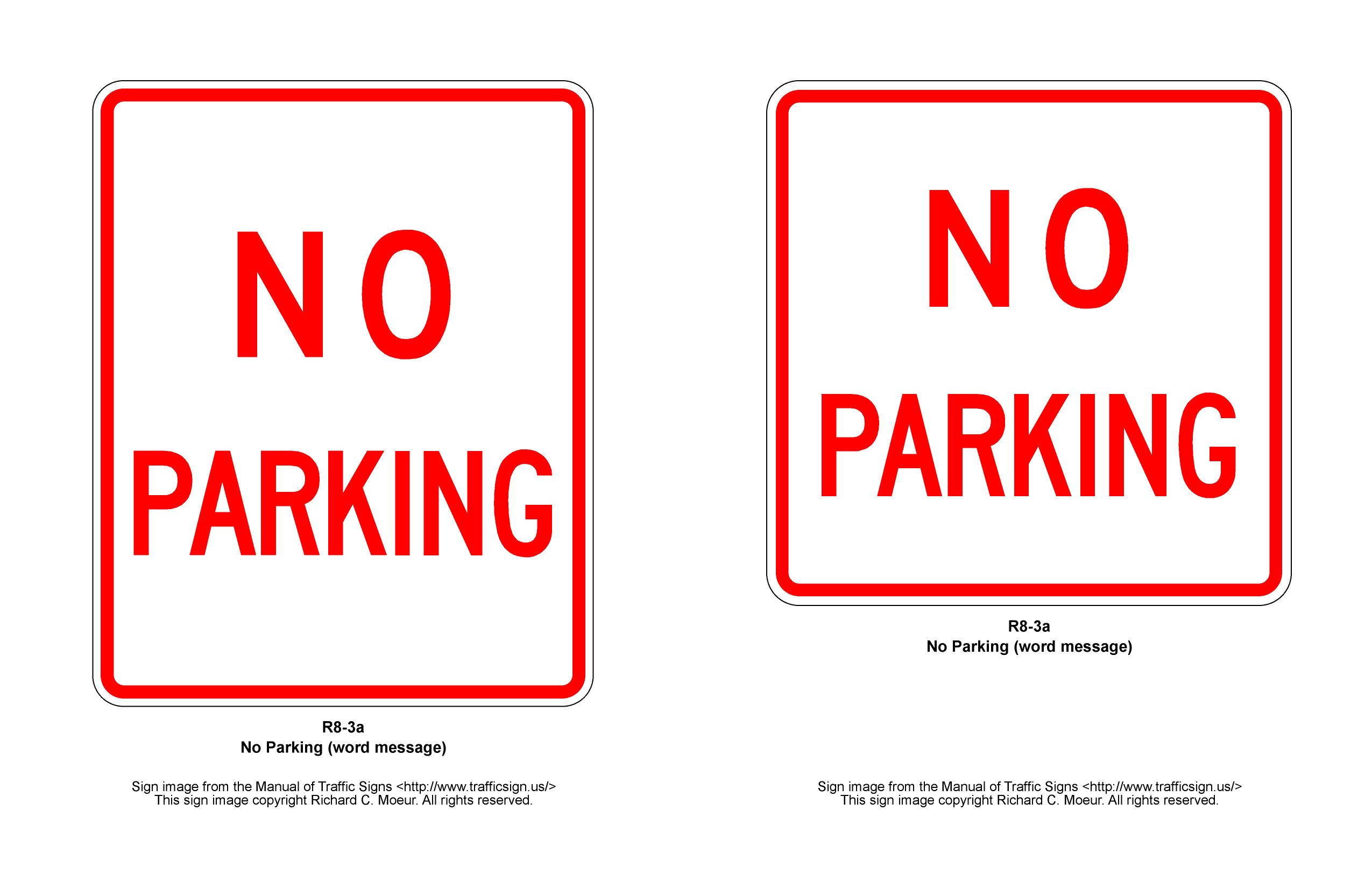 Manual of Traffic Signs - R8 Series Signs