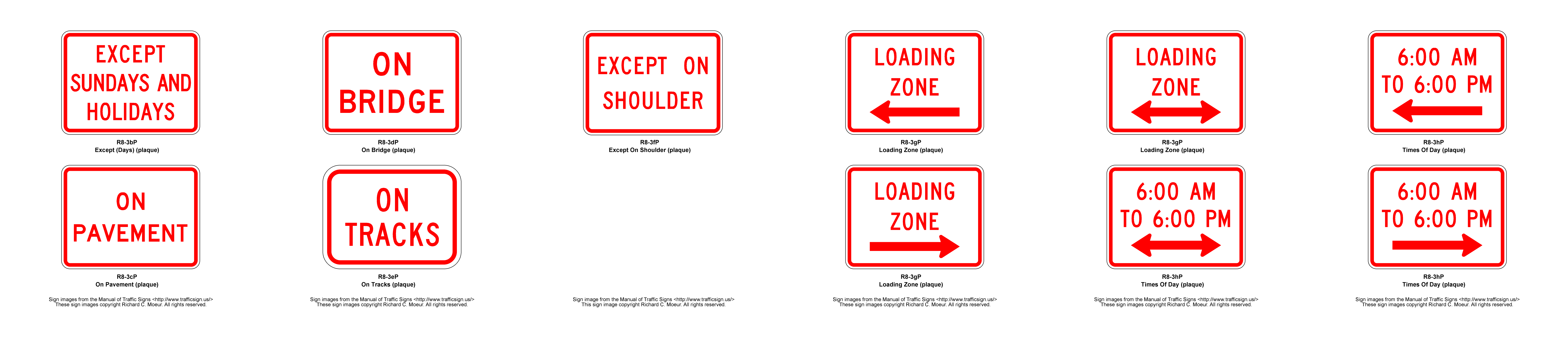 Manual of Traffic Signs - R8 Series Signs