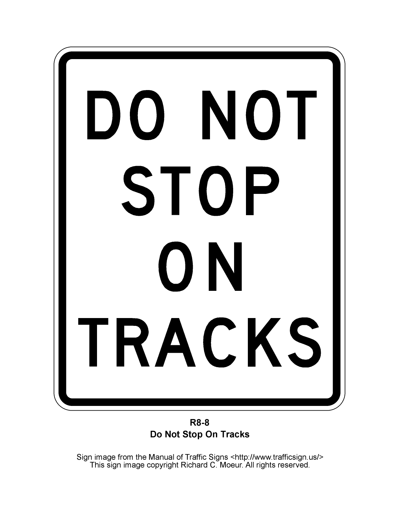 Manual of Traffic Signs - R8 Series Signs