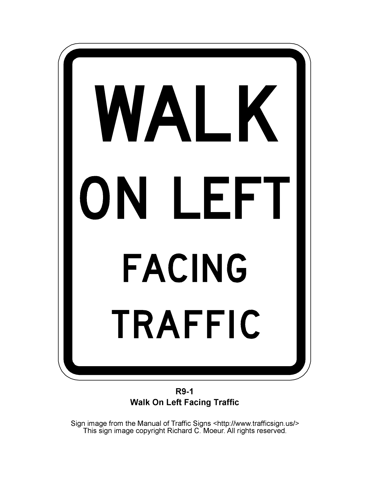 Manual of Traffic Signs - R9 Series Signs