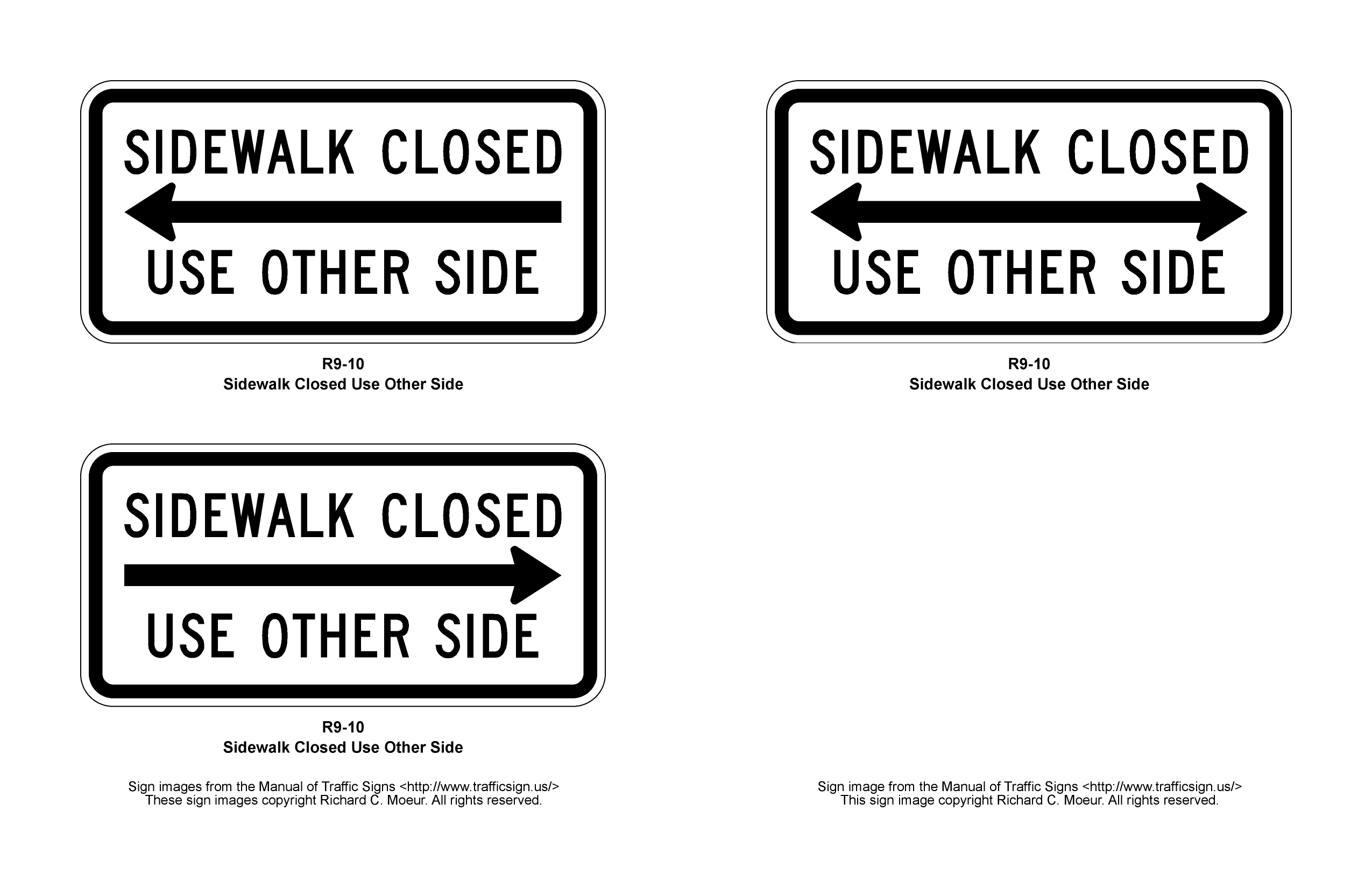 Manual of Traffic Signs - R9 Series Signs