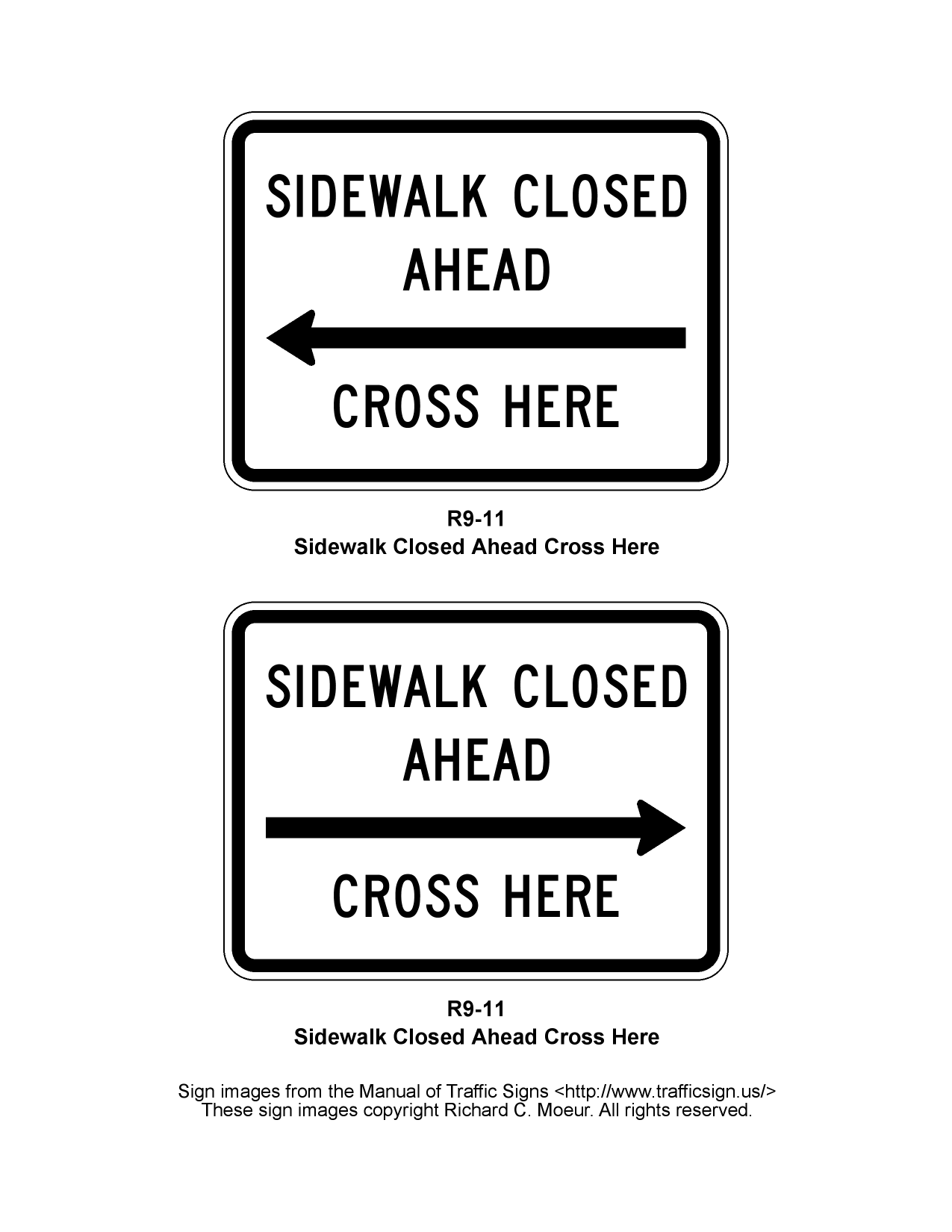 Manual of Traffic Signs - R9 Series Signs