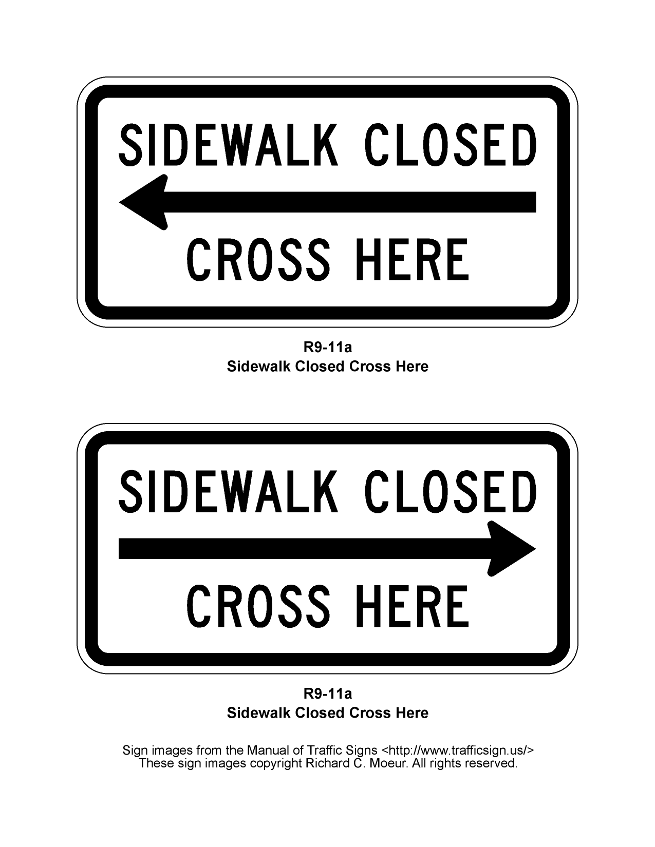 Manual of Traffic Signs - R9 Series Signs