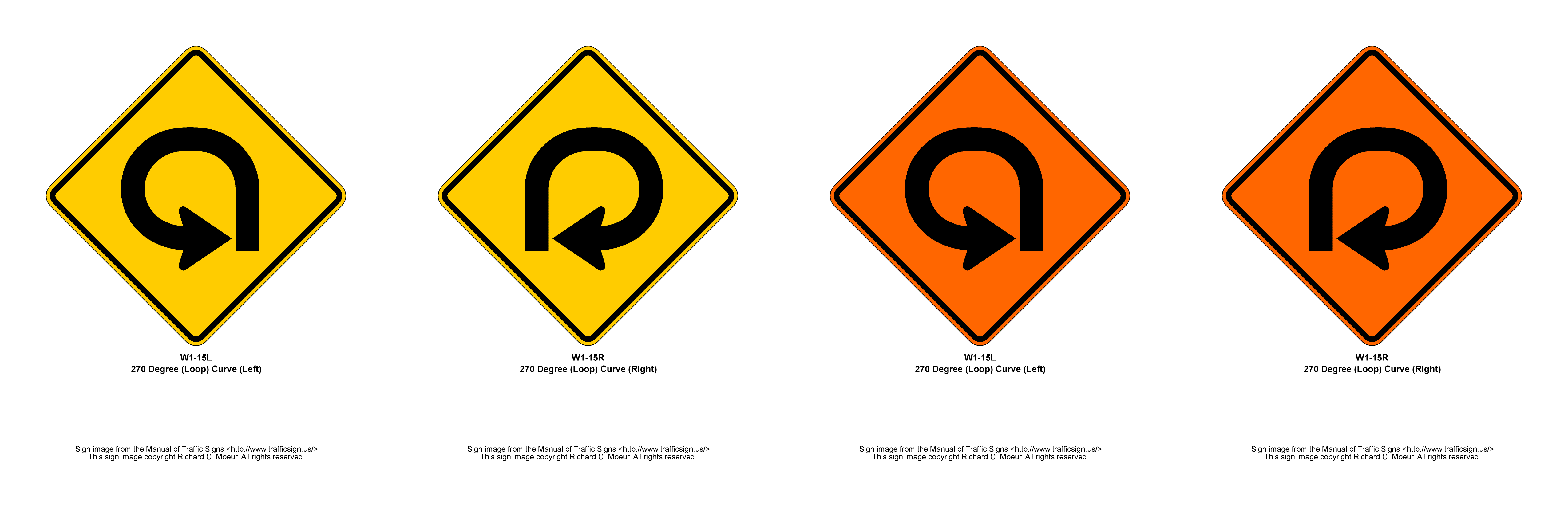 Manual of Traffic Signs - W1 Series Signs