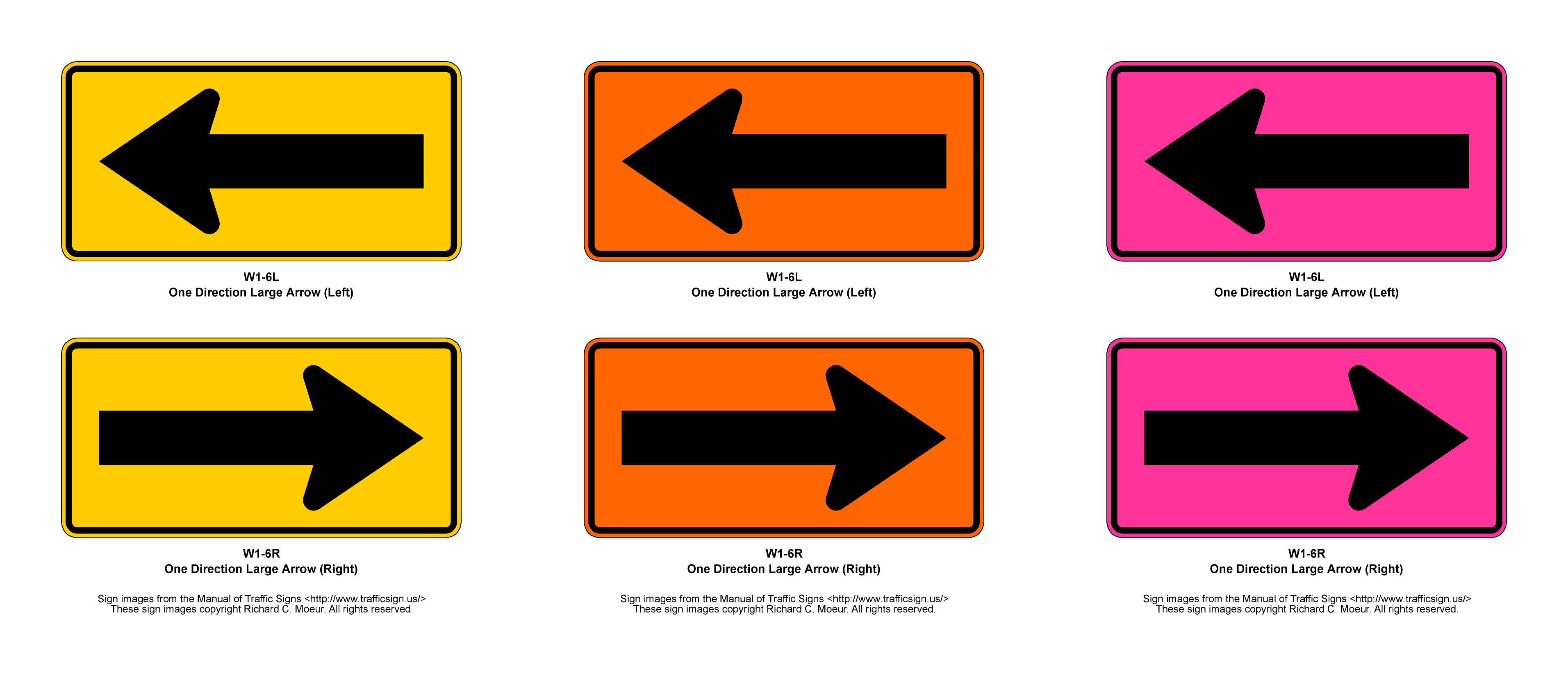 Manual of Traffic Signs - W1 Series Signs