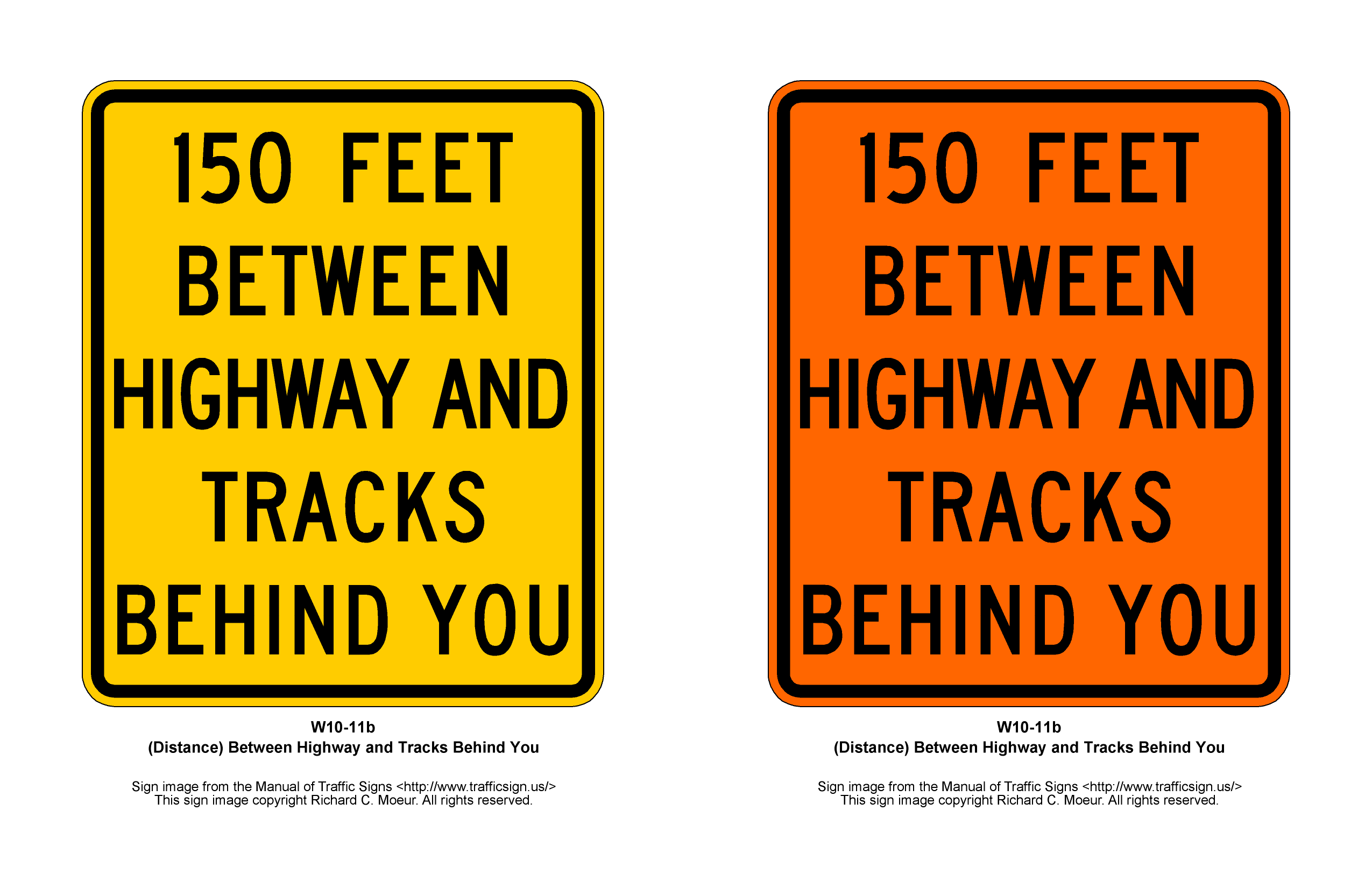 Manual of Traffic Signs - W10 Series Signs