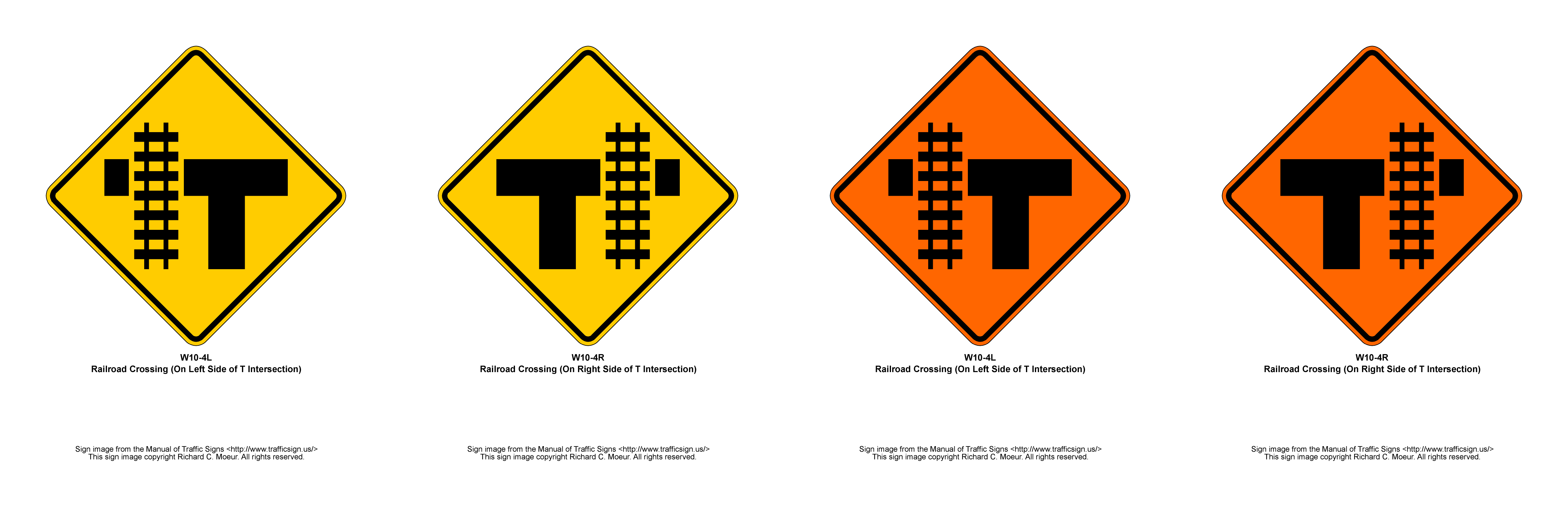Manual of Traffic Signs - Railroad and Light Rail Signs