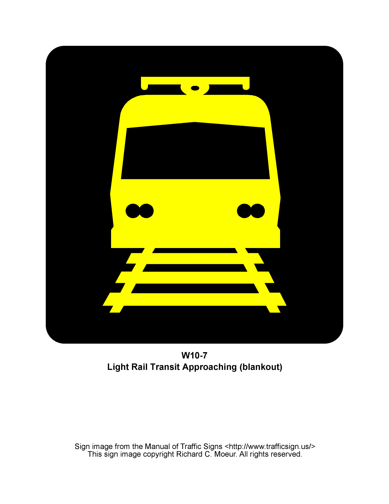 Manual of Traffic Signs - Railroad and Light Rail Signs