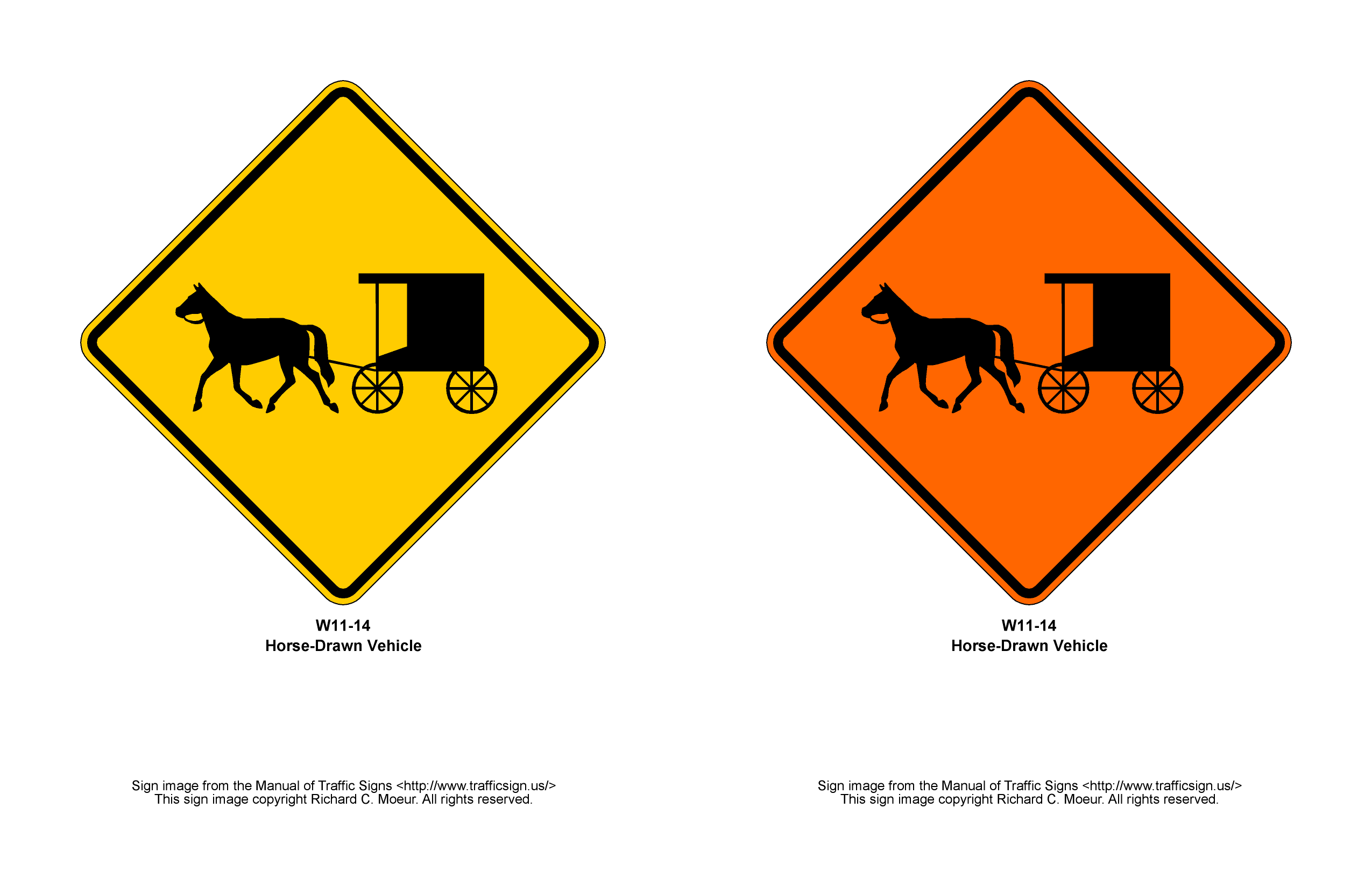 Manual of Traffic Signs - W11 Series Signs