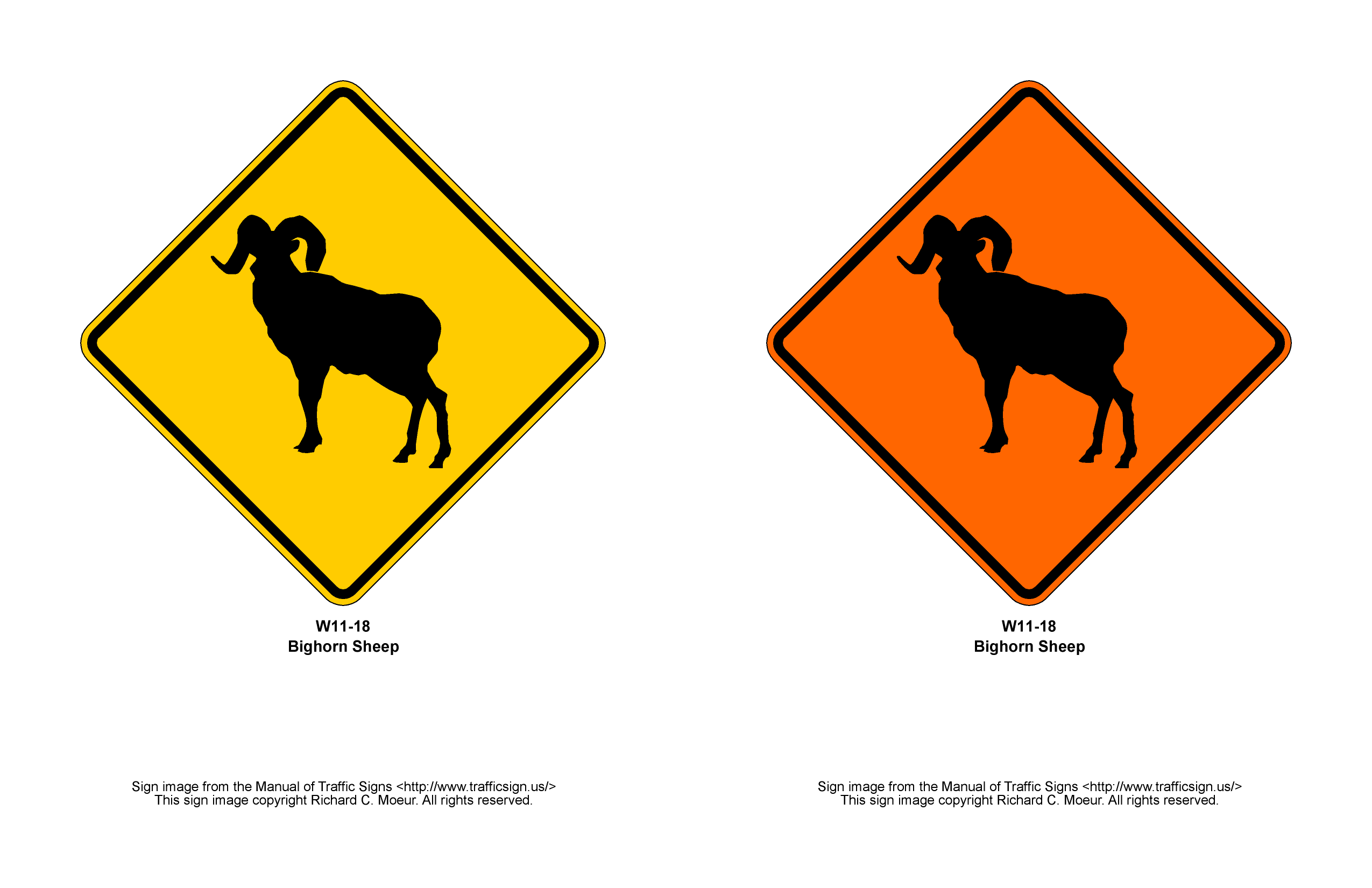 Manual of Traffic Signs - W11 Series Signs