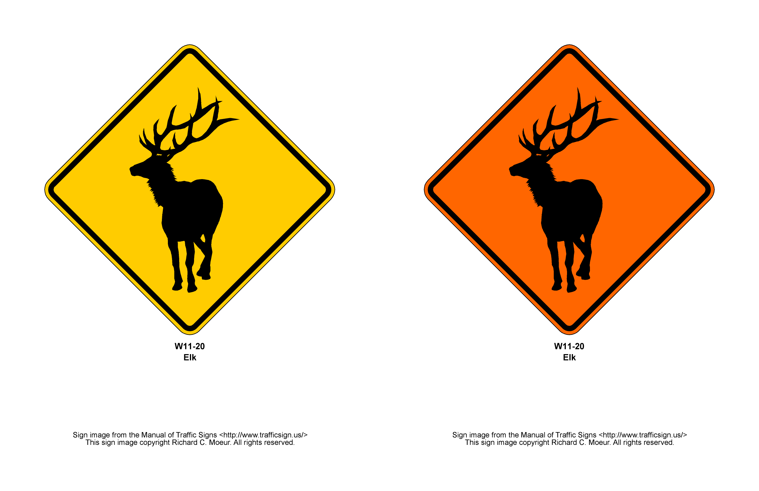 Manual of Traffic Signs - W11 Series Signs