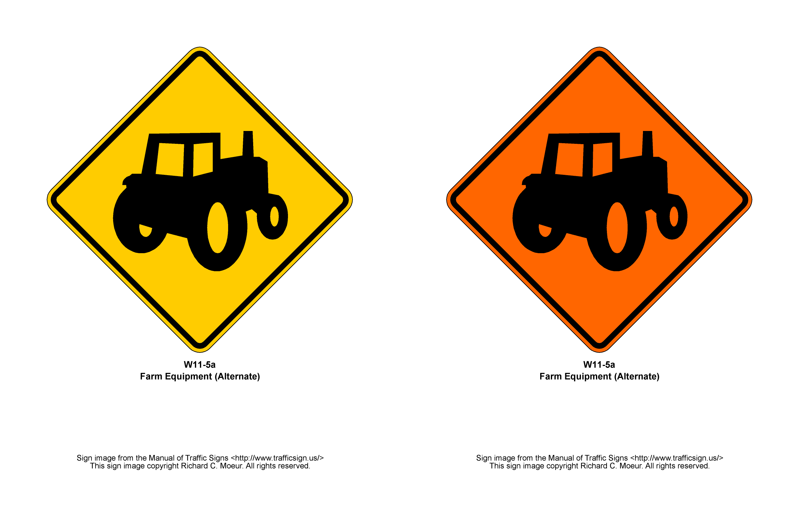 Manual of Traffic Signs - W11 Series Signs